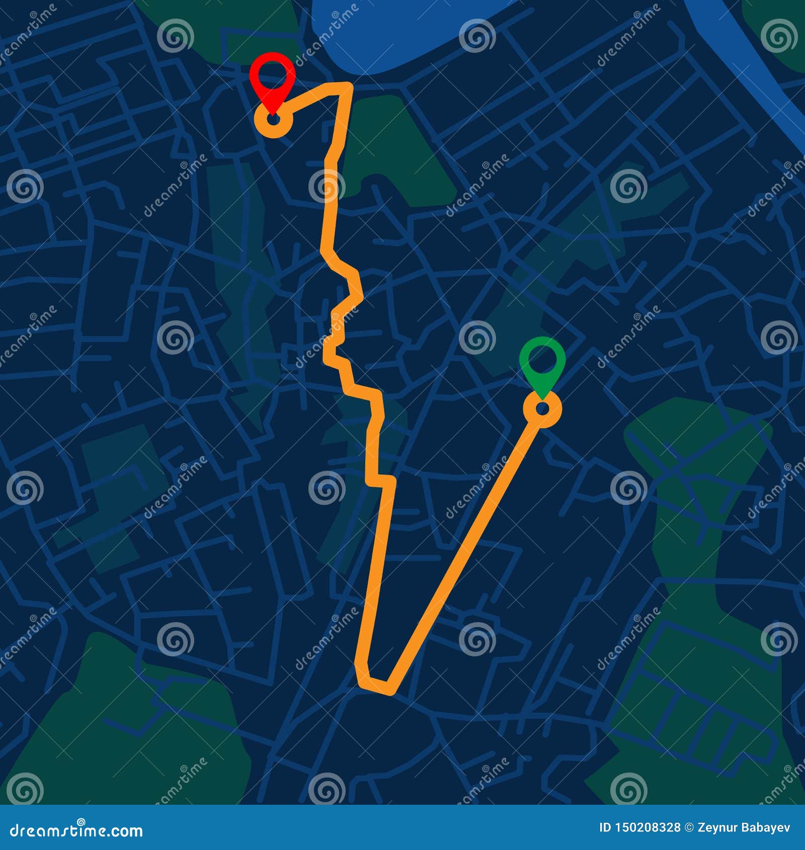Creative Infographic City Map Navigation for Your Dashboard Concept ...