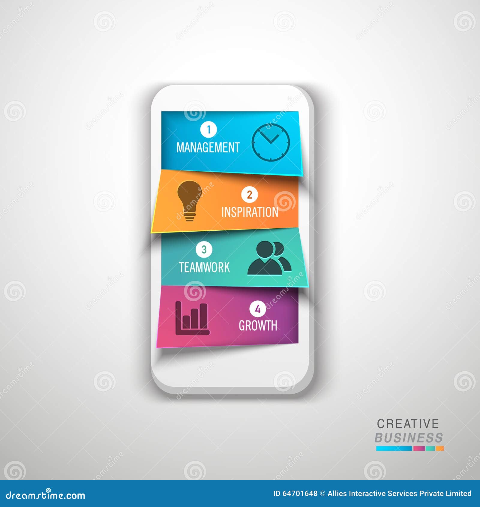 Creative Infographic Element with Smartphone. Stock Illustration ...