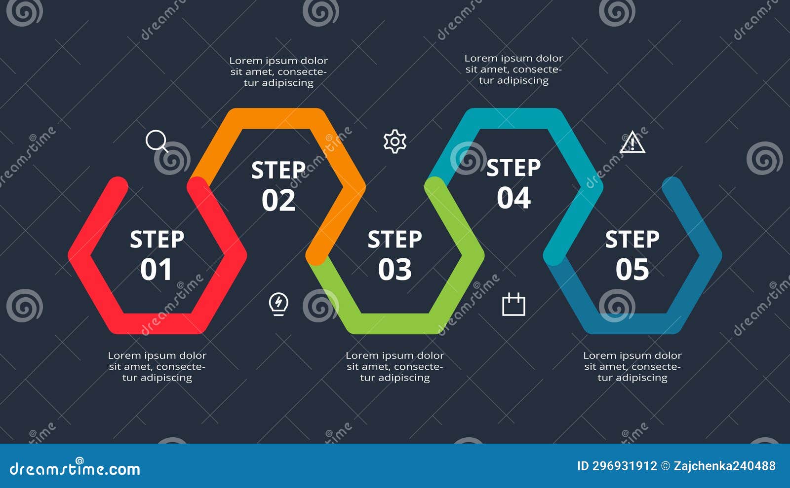Creative Infographic with 5 Elements, Presentations, Vector ...