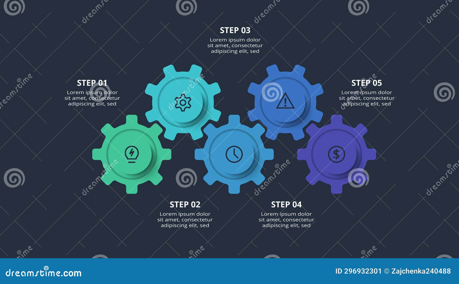 Creative Infographic with 5 Elements, Presentations, Vector ...