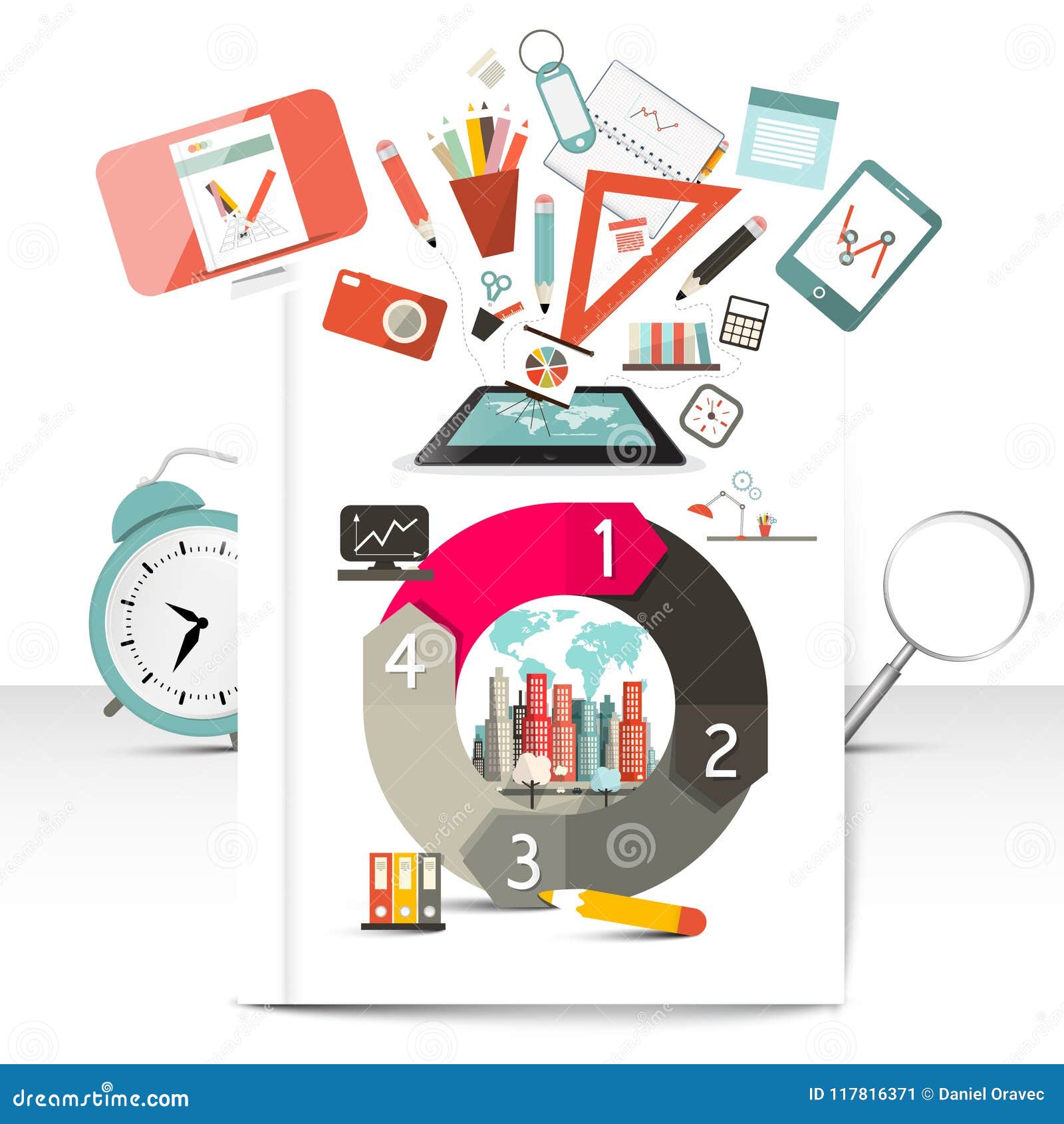 Creative Infographic Items. Stock Vector - Illustration of brochure ...