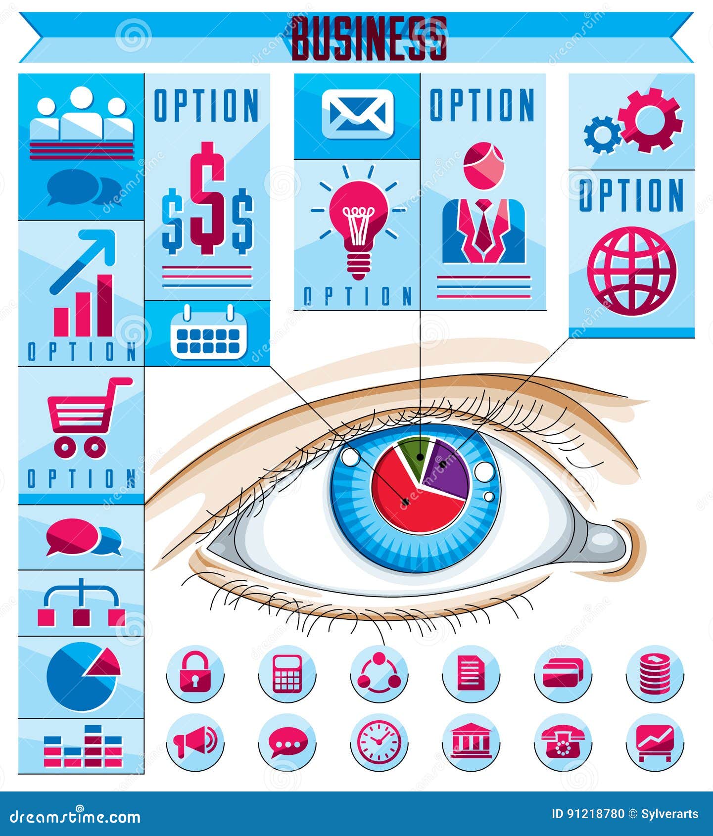 Creative Infographics Concept, Human Eye, Looking Eye Idea, Vector ...