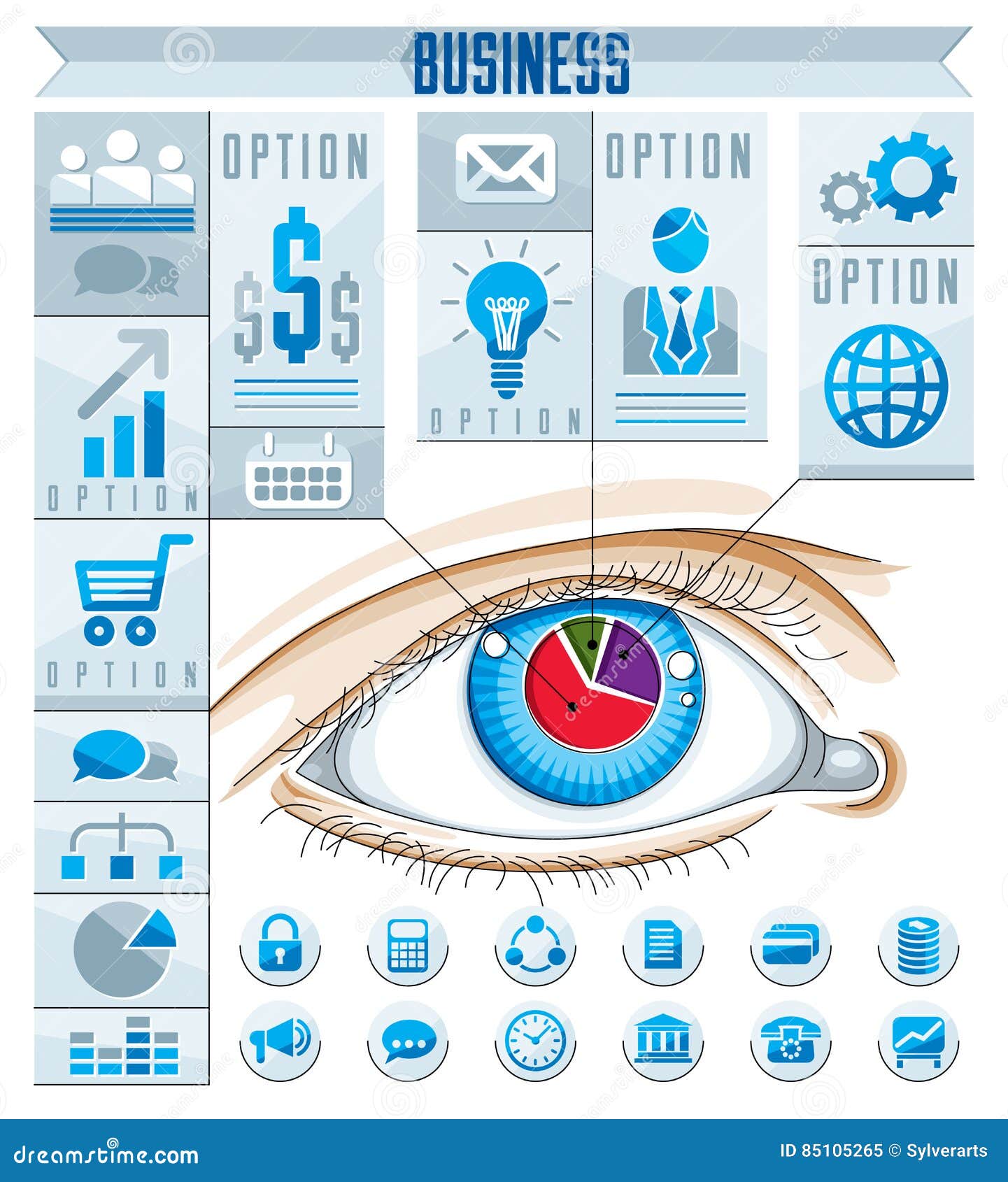 Creative Infographics, Human Eye, Looking Eye Idea,,vector Illus Stock ...