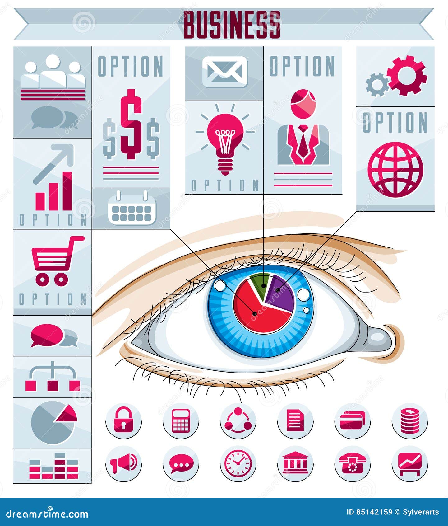 Creative Infographics, Human Eye, Looking Eye Idea,,vector Illus Stock ...