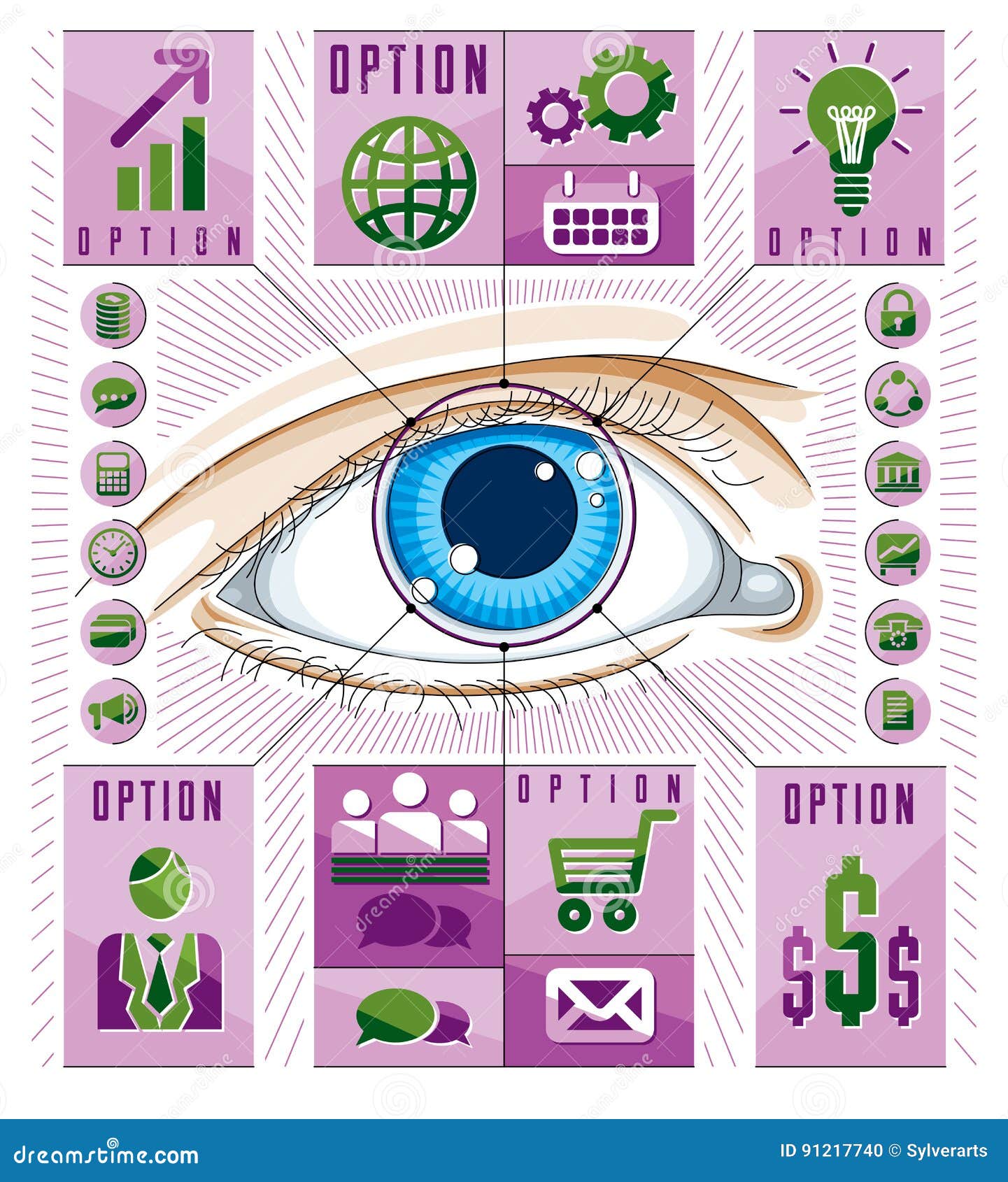 Creative Infographics, Human Eye, Looking Eye Idea,,vector Illus Stock ...