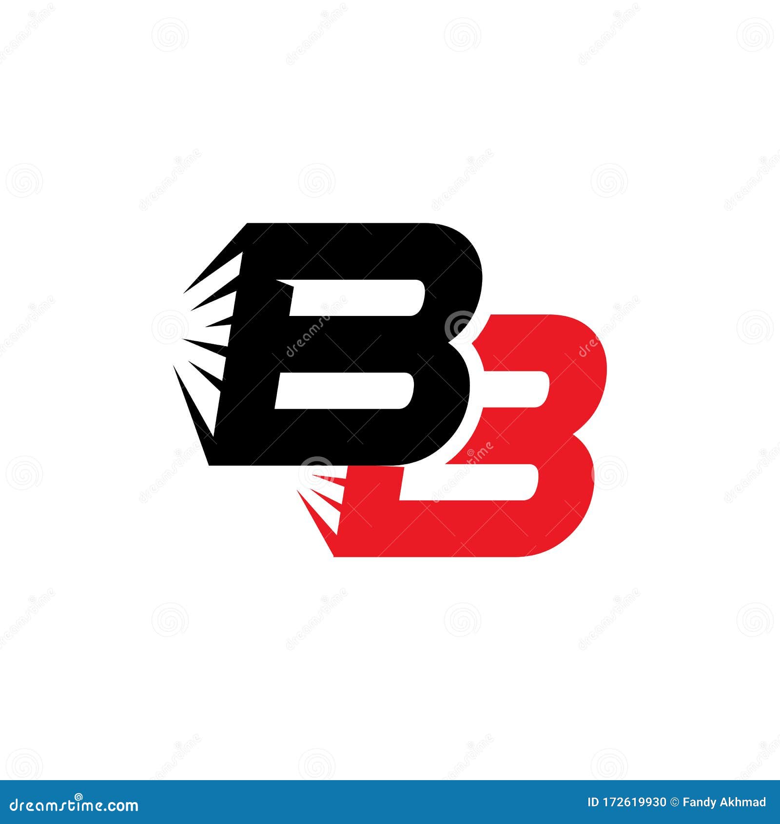 Creative Initial BB Letter Combined Logo Design Vector Graphic Symbol ...