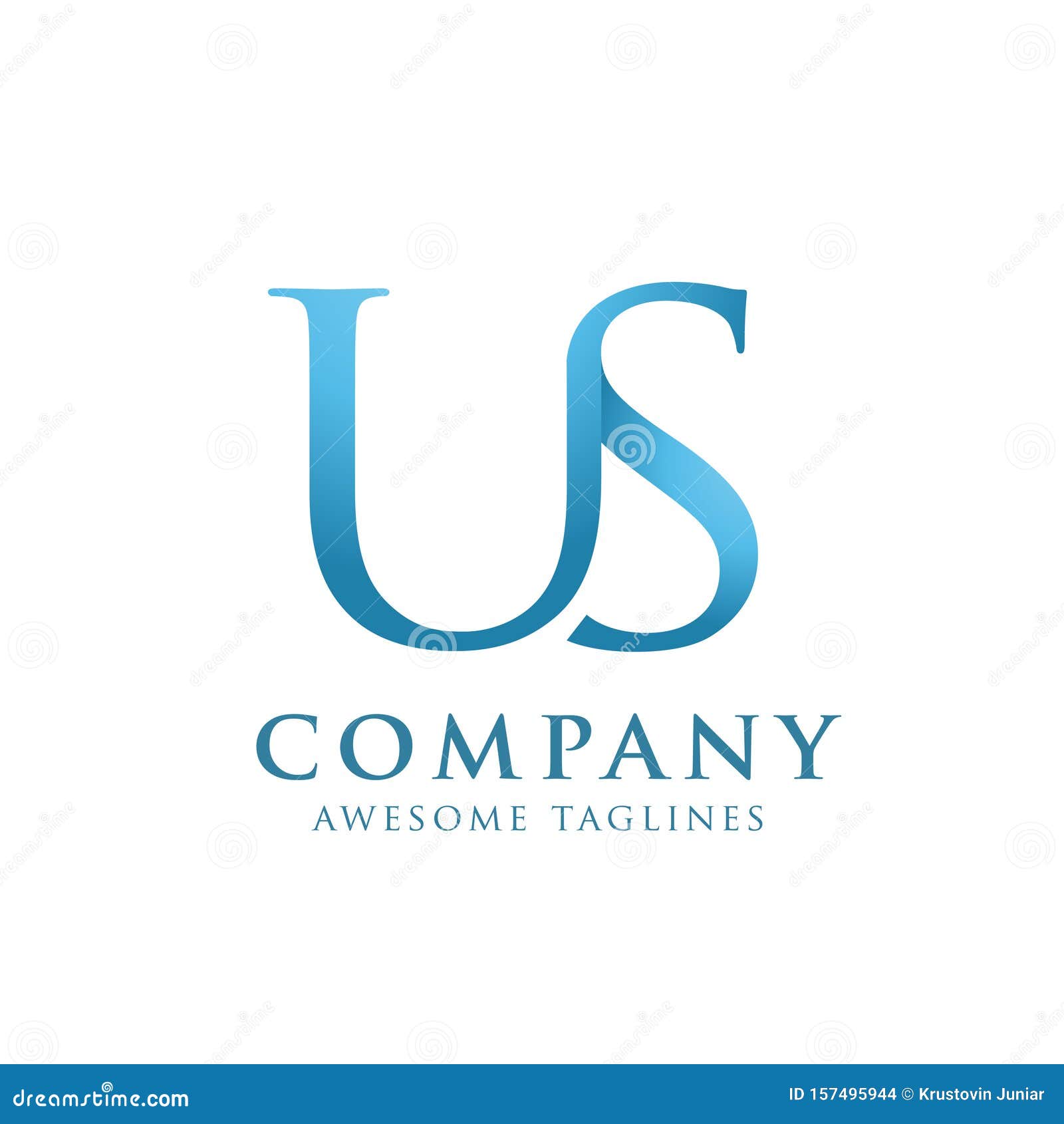 Initial Connected Letters Us Logo Stock Vector - Illustration of ...