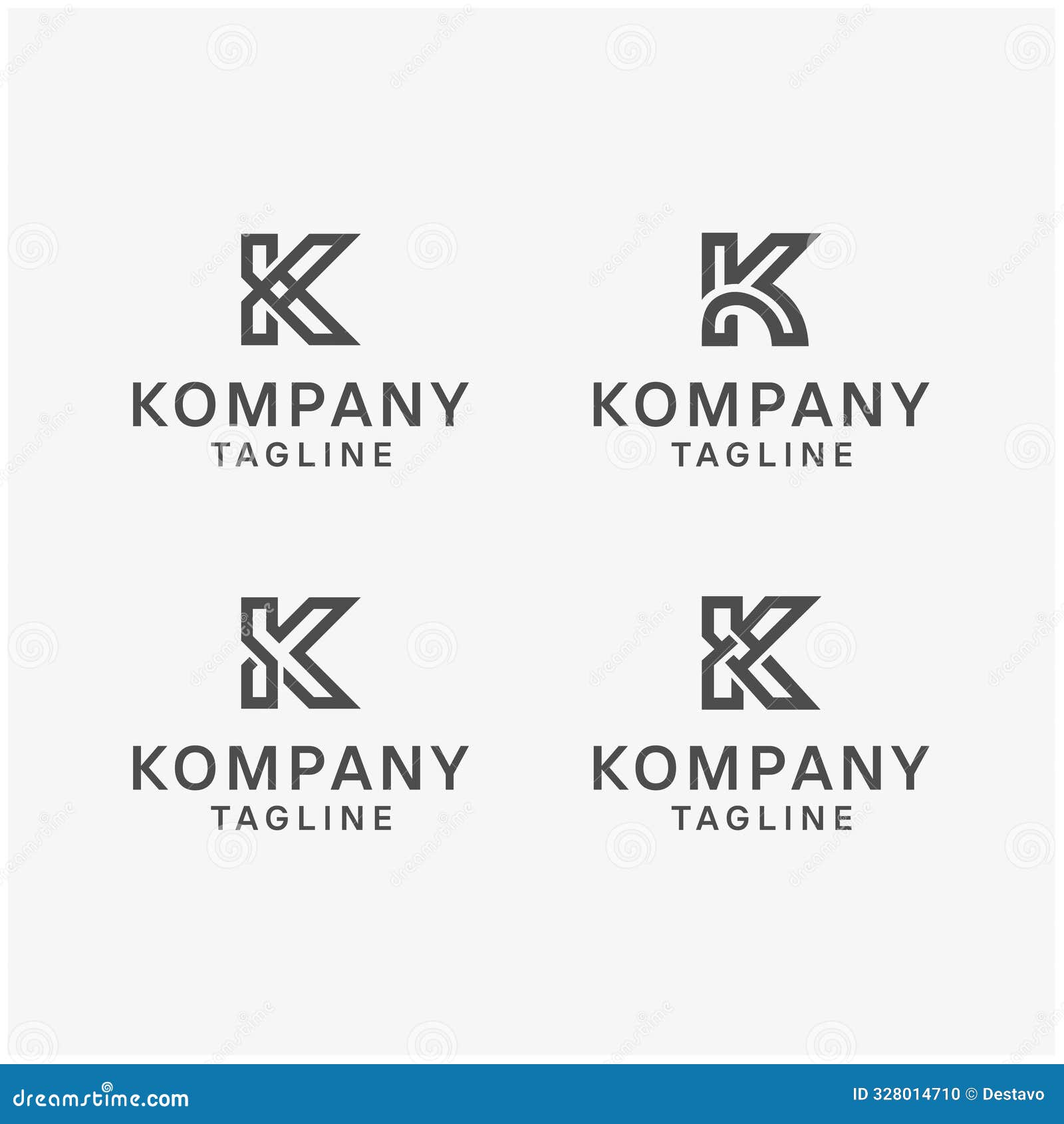 Creative Initial Letter K Logo Design Inspirations Stock Illustration ...