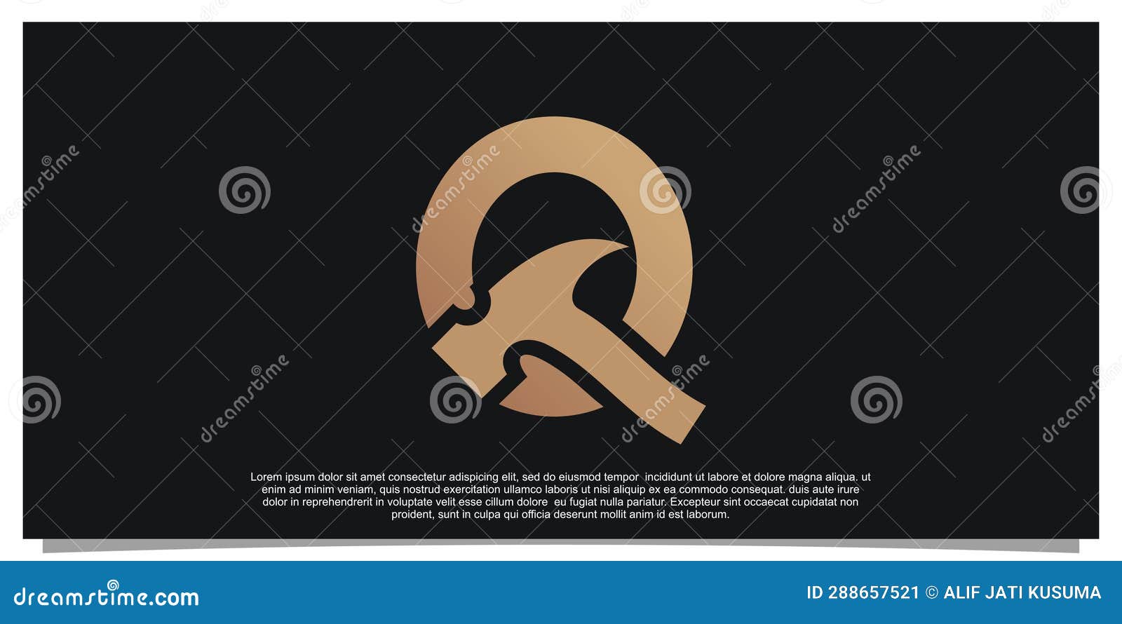 Creative Initial Letter Q with Hammer Logo Design Unique Concept Premium Vector Stock Vector ...