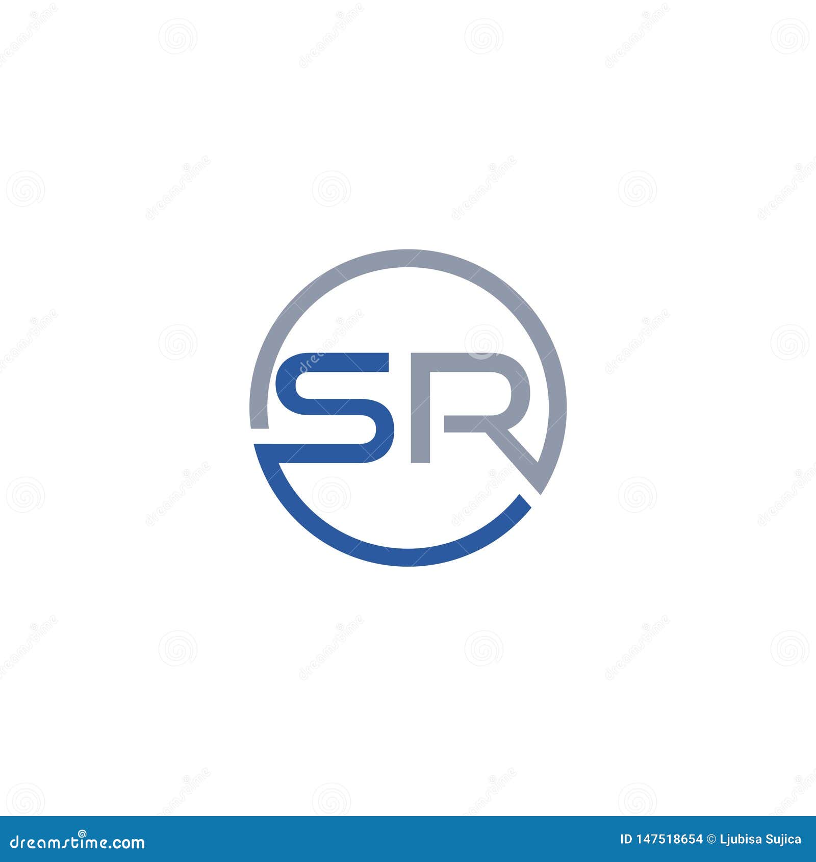Creative Initial SR Letter Logo Icon Stock Vector - Illustration of ...