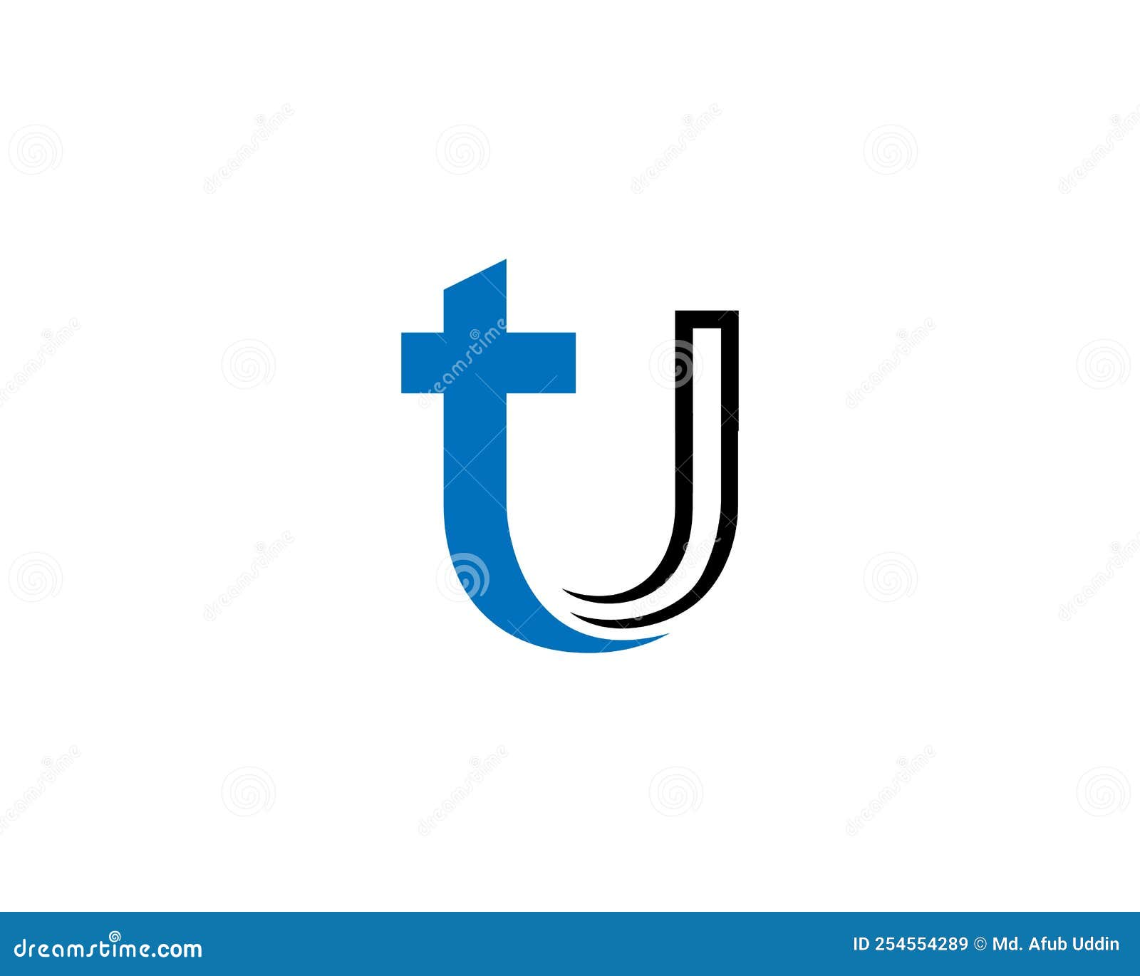 Creative Initial TU Monogram Logo Design Stock Vector - Illustration of ...