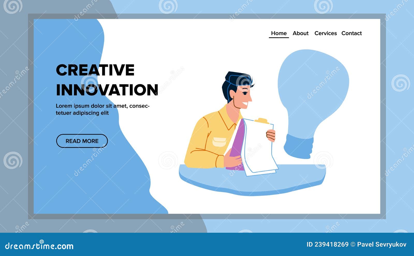 Creative Innovation Developing Manager Boy Vector Stock Vector ...