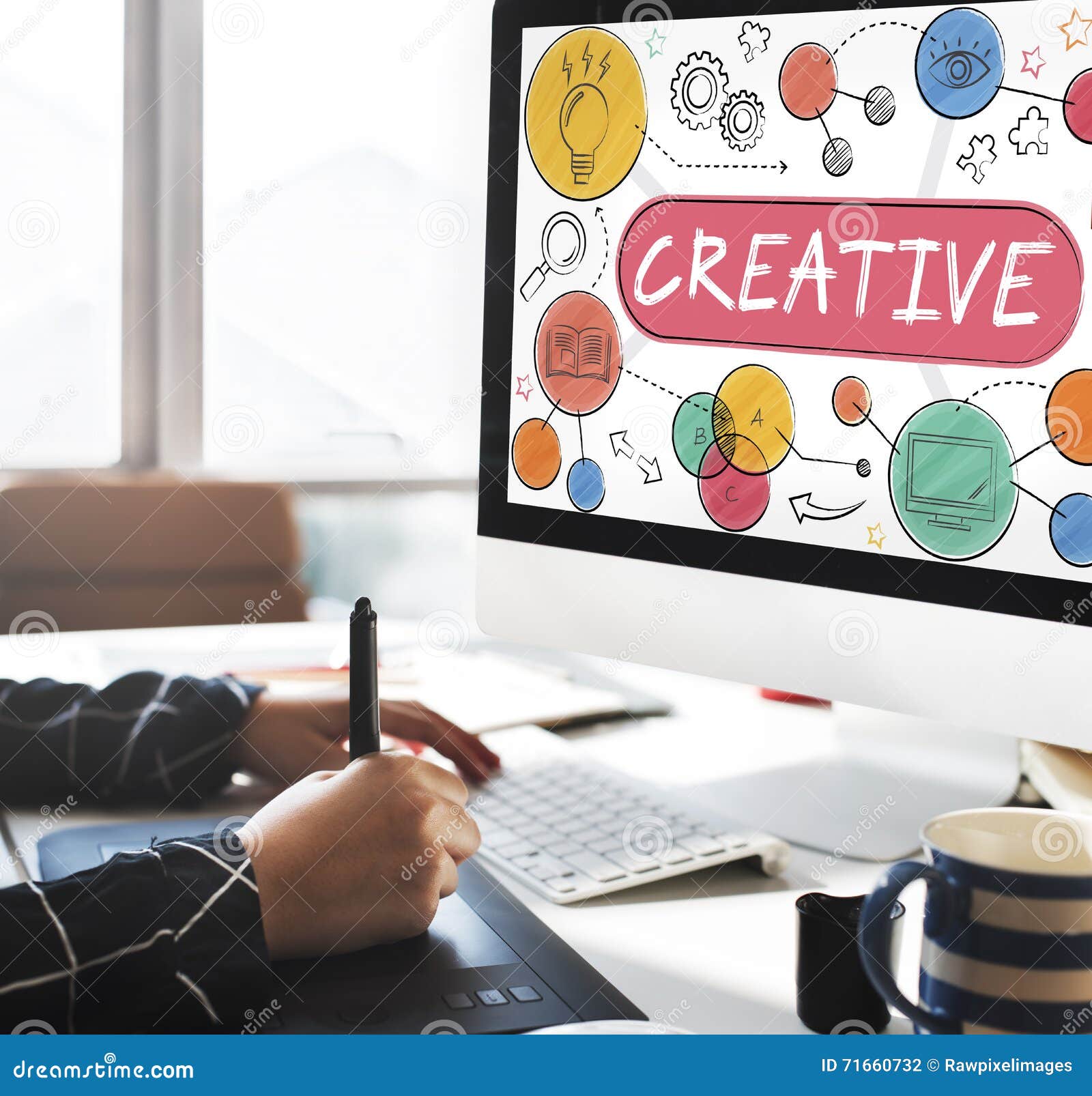 Creative Innovation Ideas Process Drawing Concept Stock Photo - Image ...