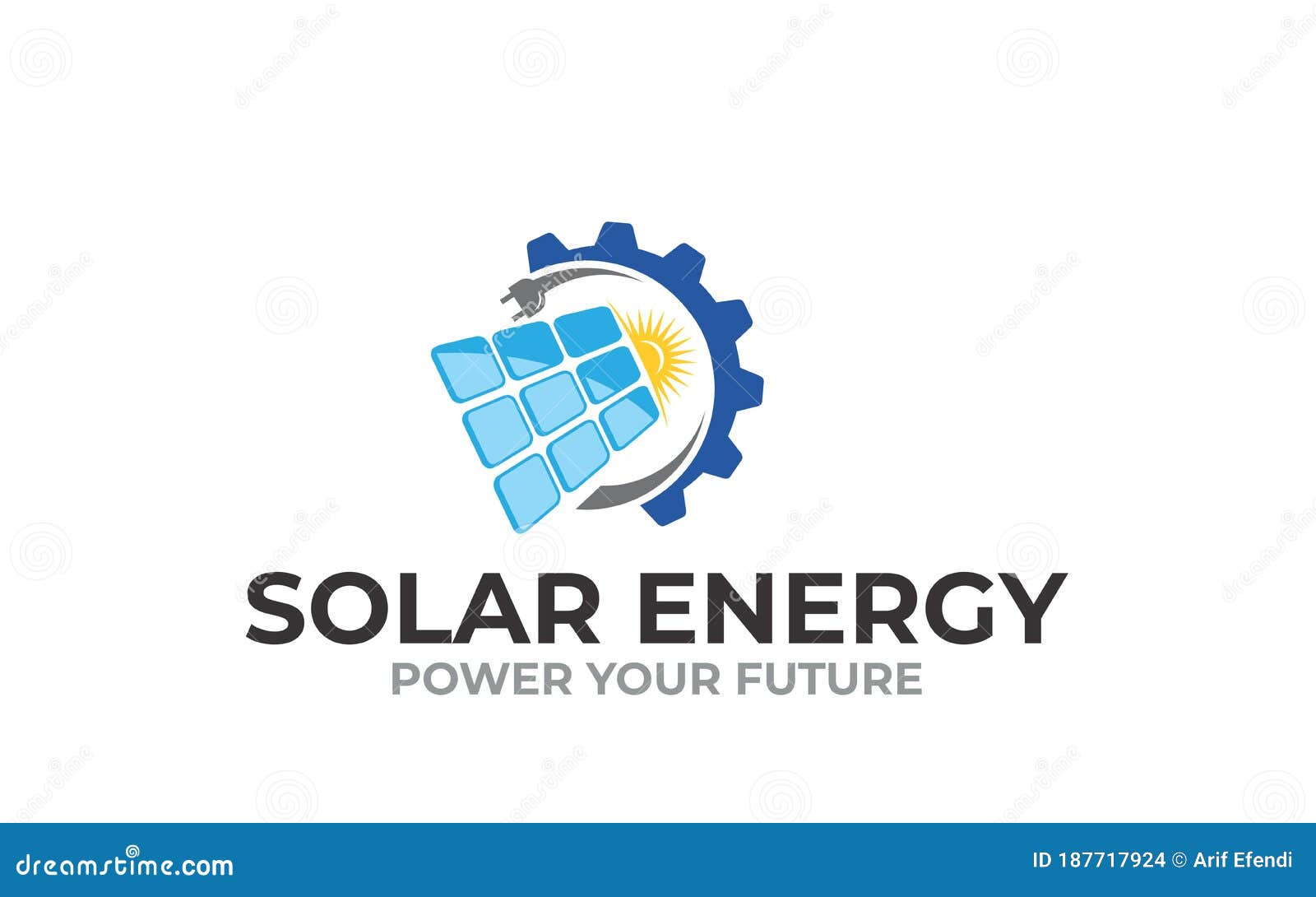 Creative Innovation Solar Energy Power Vector Logo Design Stock Vector ...