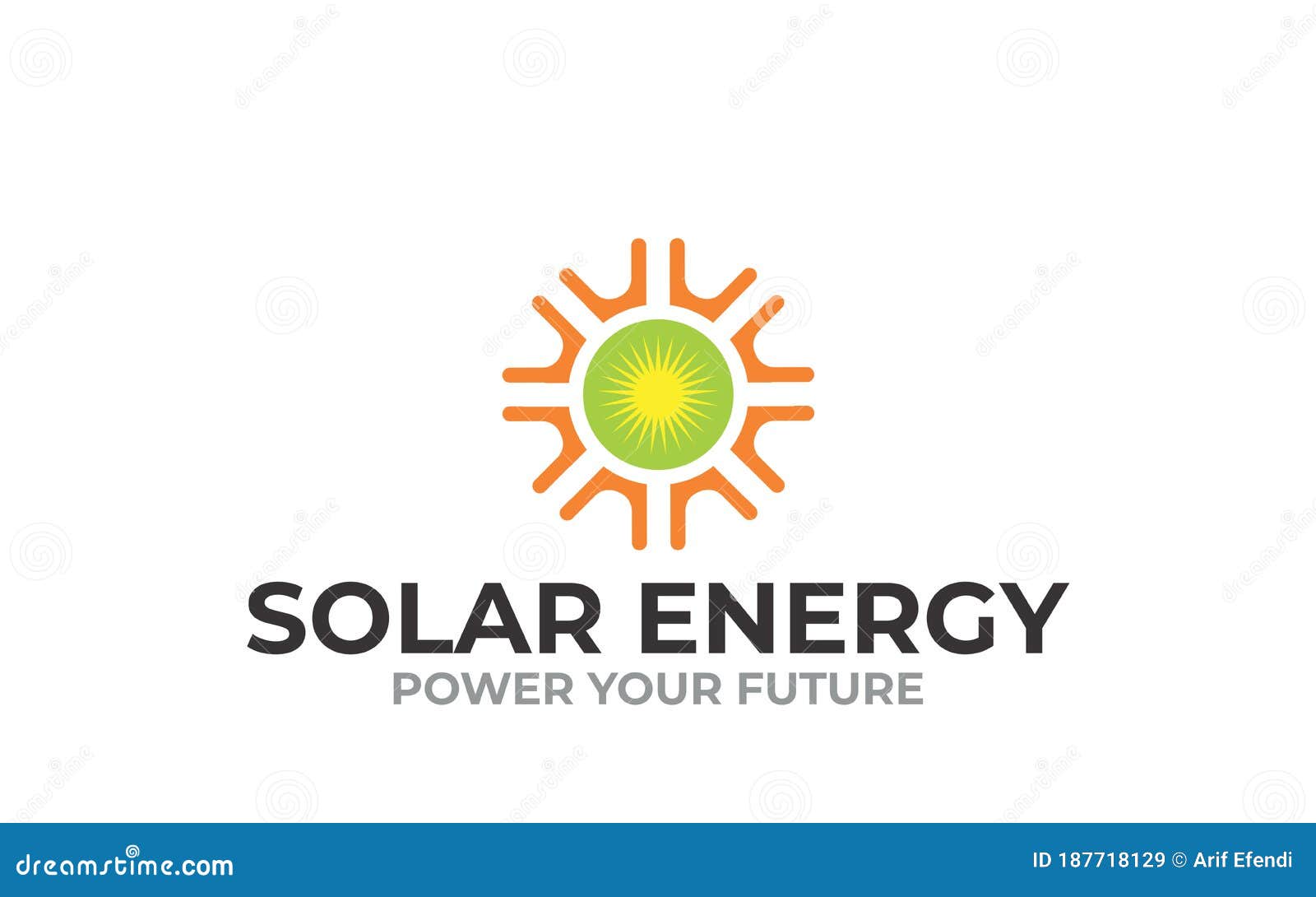 Creative Innovation Solar Energy Power Vector Logo Design Stock Vector ...