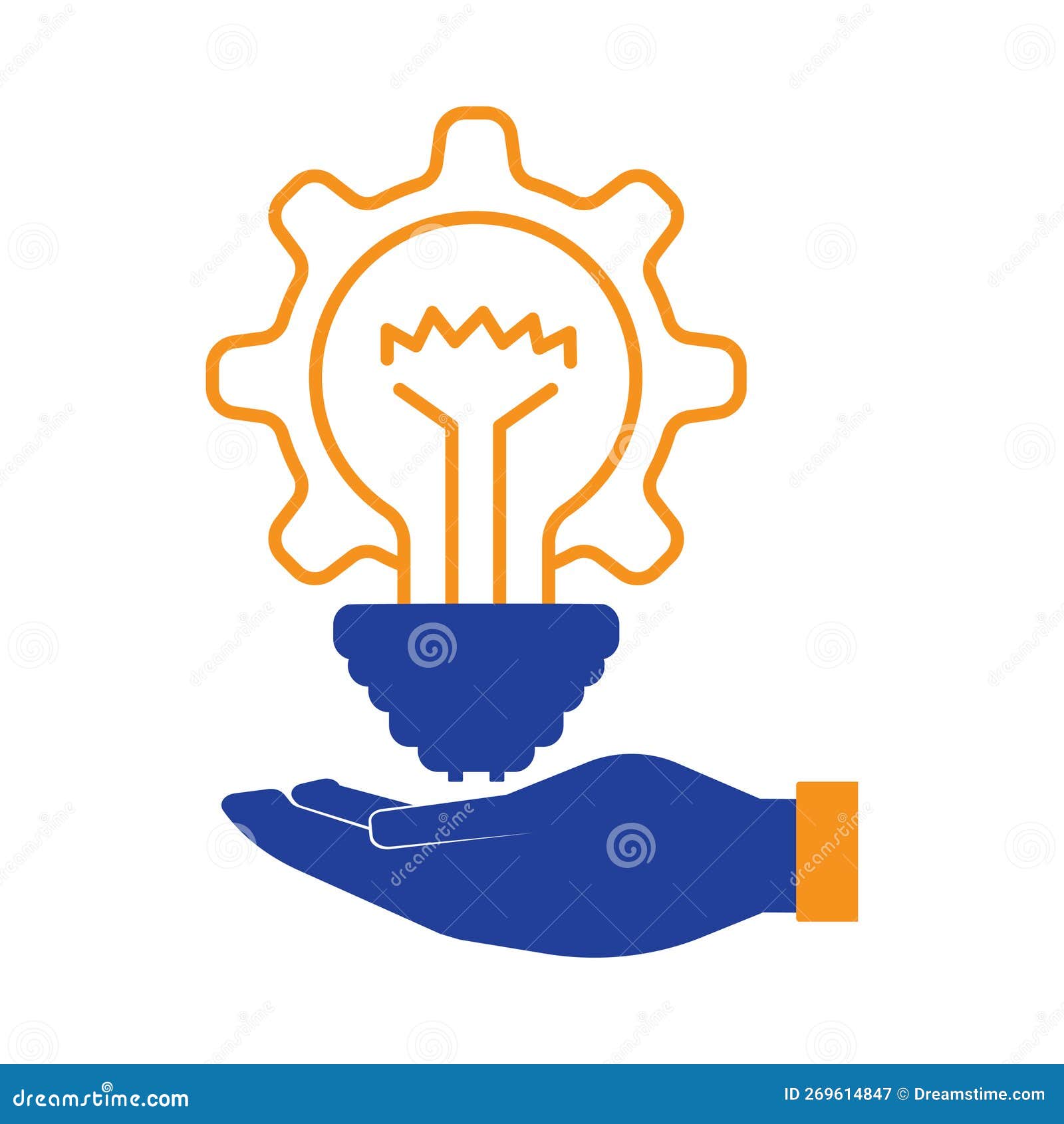 Creative Innovation Technology on Hand Icon Stock Vector - Illustration ...