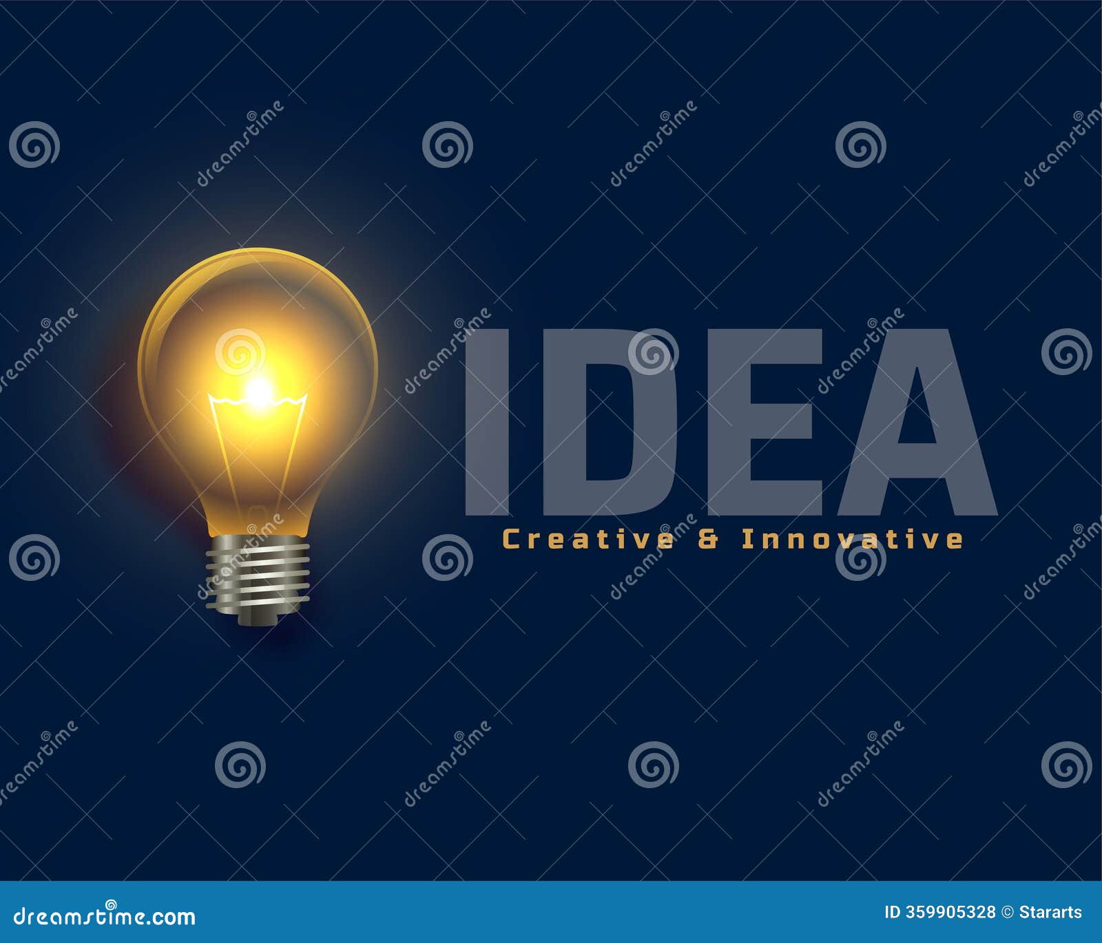 Creative and Innovative Power Idea Concept with Bright Light Bulb Stock ...