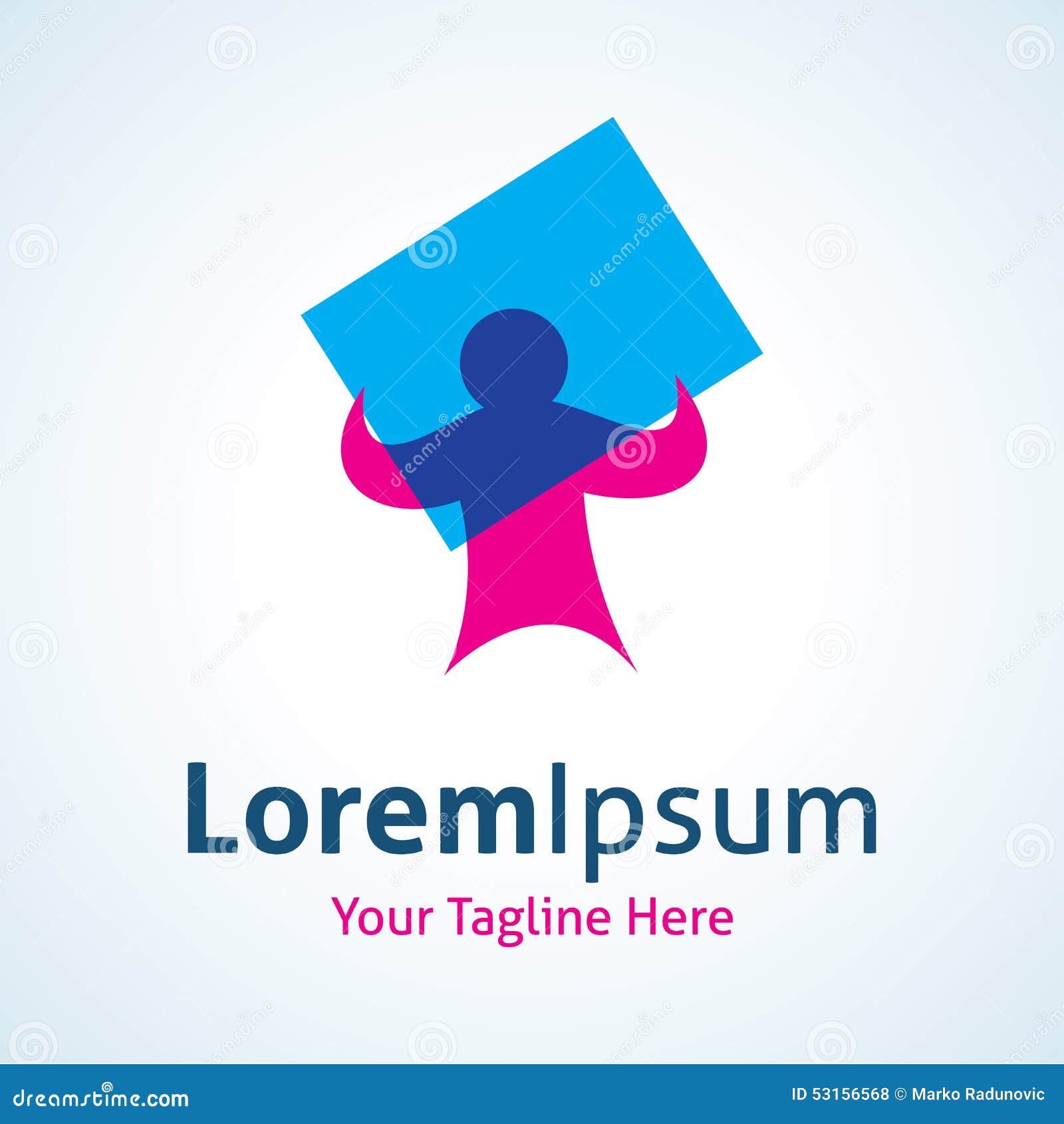 Creative Innovator Man Holding Future Logo Icon Stock Illustration ...