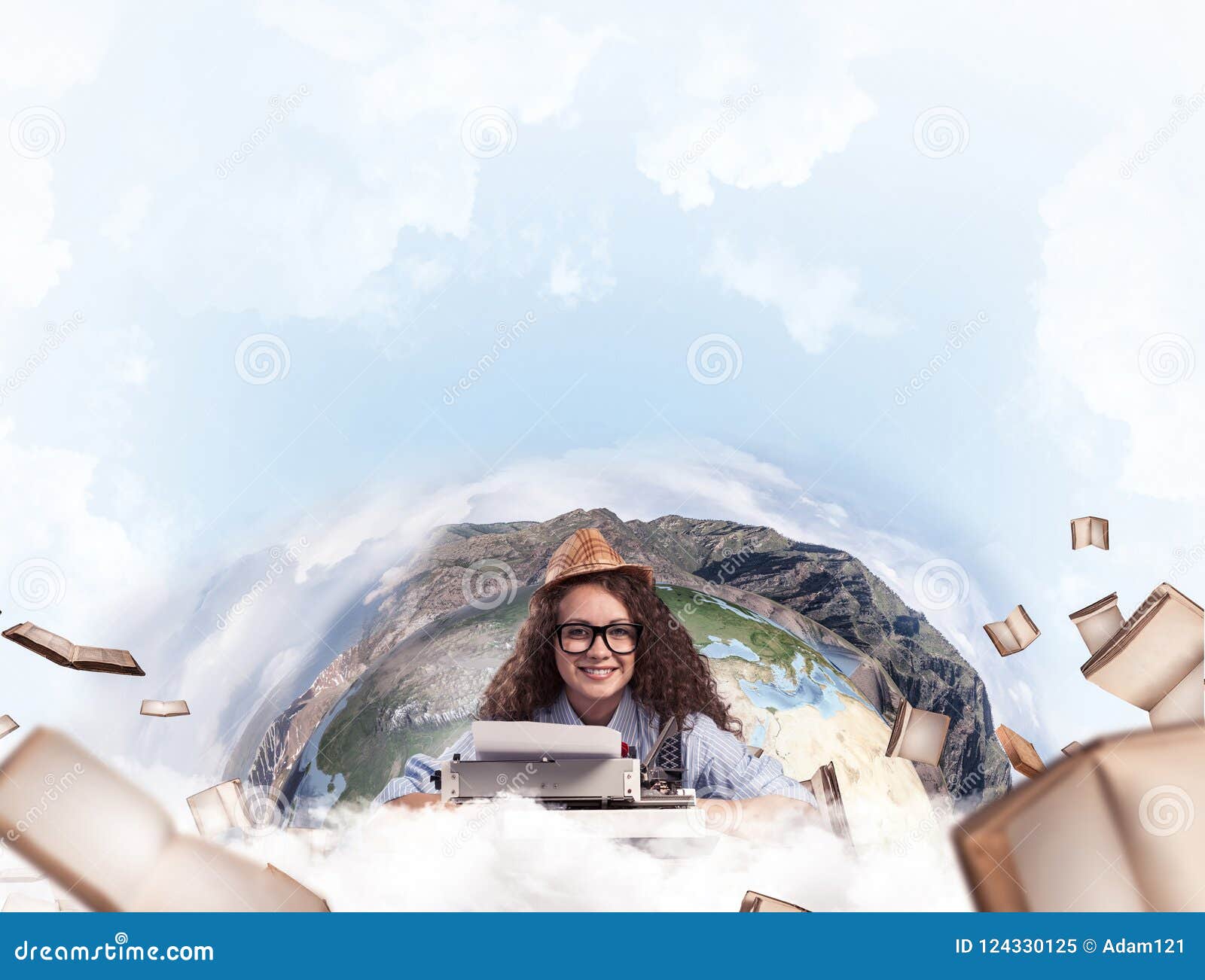 Creative Inspiration of Young Female Writer. Stock Image - Image of ...