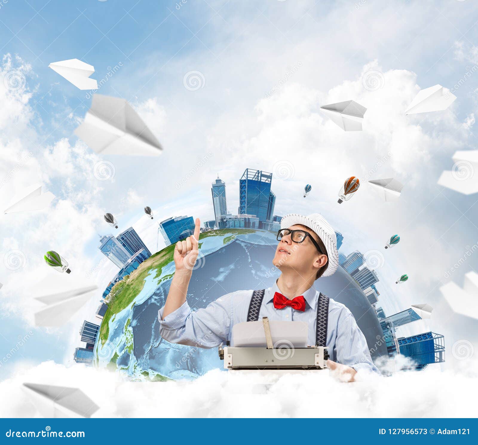 Creative Inspiration of Young Writer. Stock Image - Image of caucasian ...