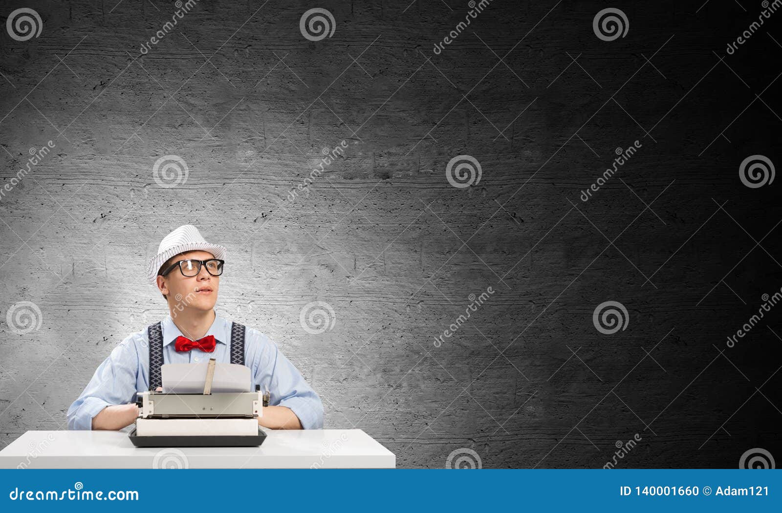 Creative Inspiration of Young Writer. Stock Photo - Image of retro ...