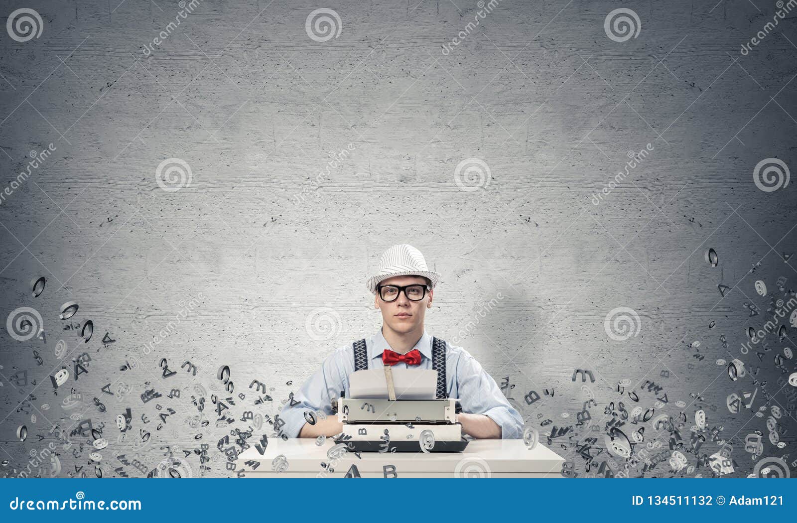 Creative Inspiration of Young Writer. Stock Photo - Image of caucasian ...