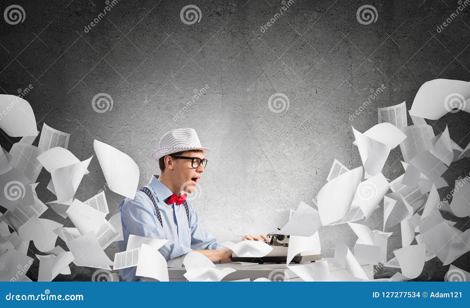 Creative Inspiration of Young Writer. Stock Photo - Image of caucasian ...