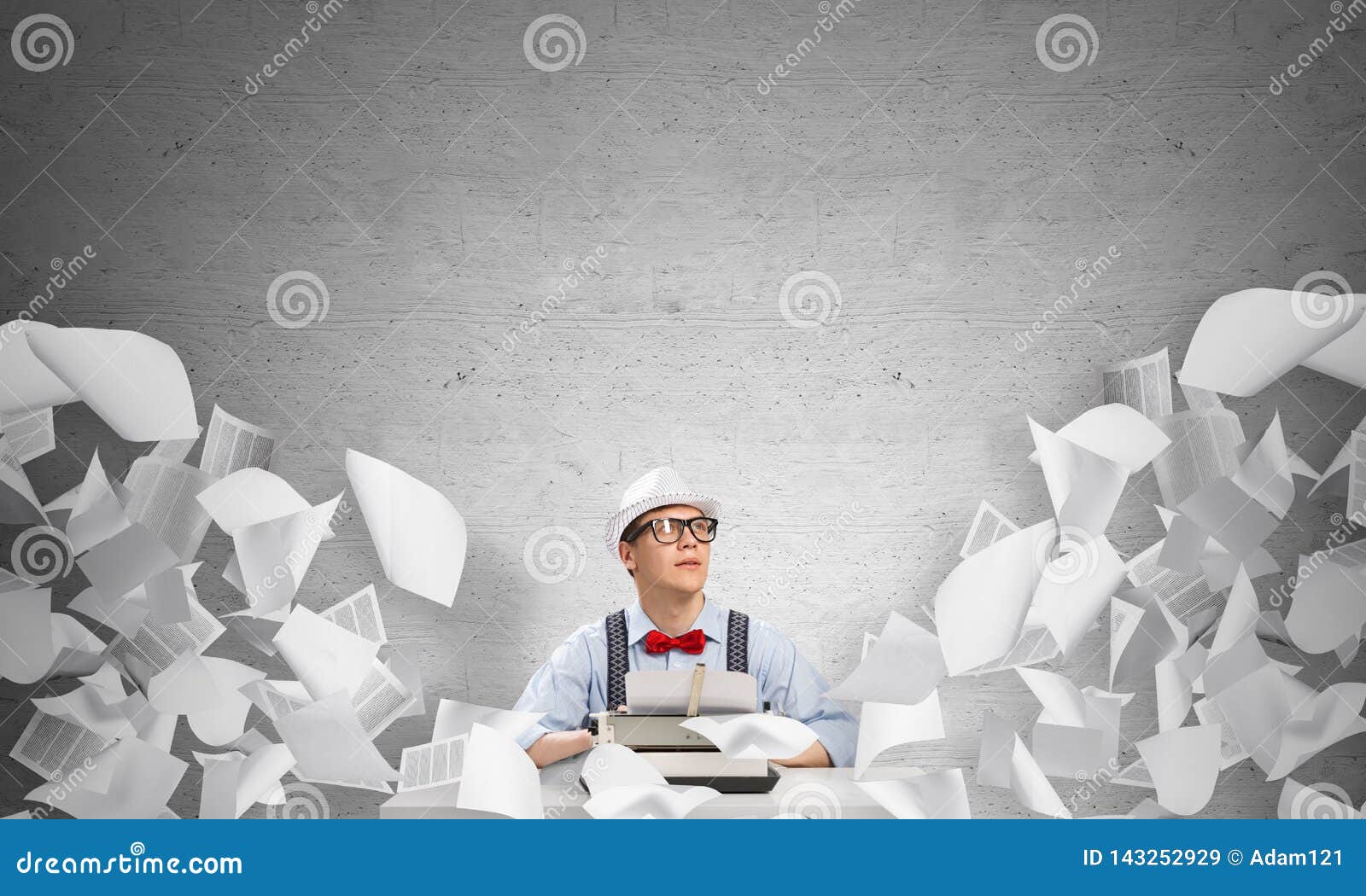 Creative Inspiration of Young Writer. Stock Image - Image of letter ...