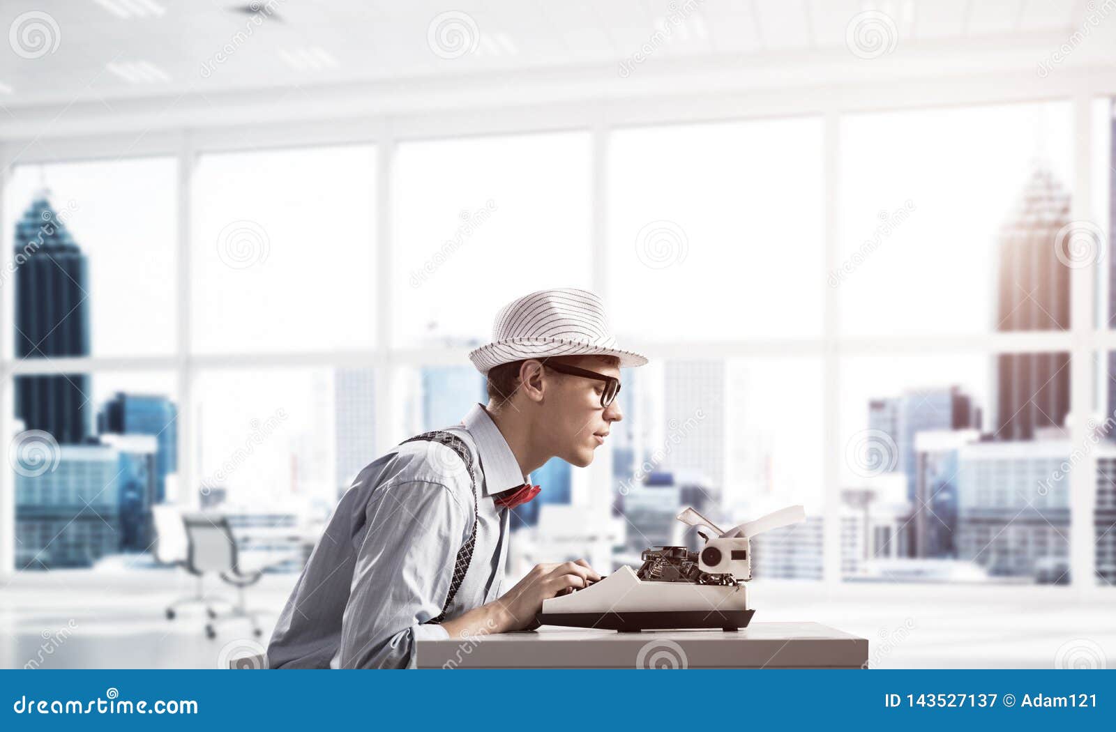 Creative Inspiration of Young Writer. Stock Illustration - Illustration ...