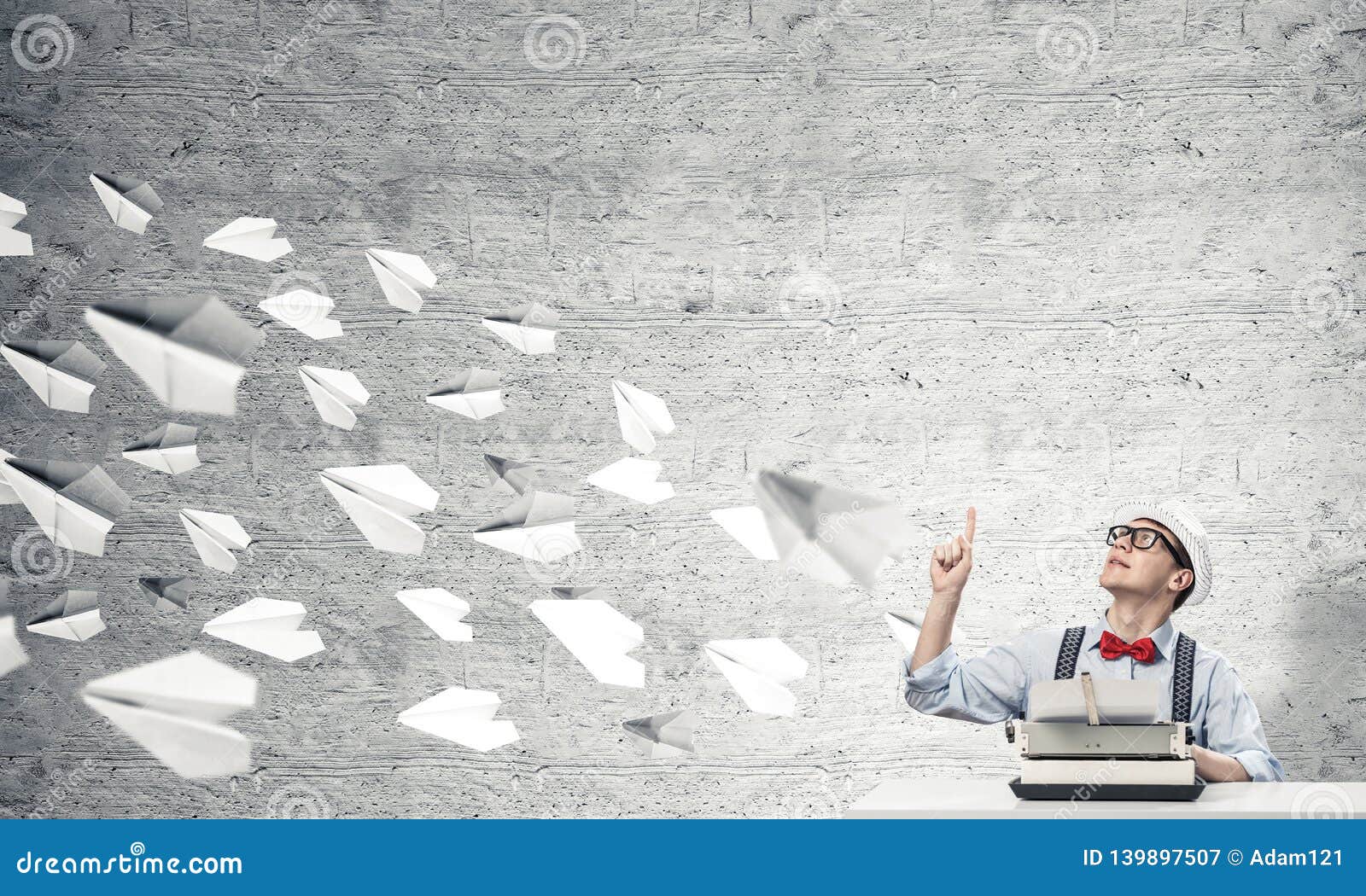 Creative Inspiration of Young Writer. Stock Image - Image of male ...