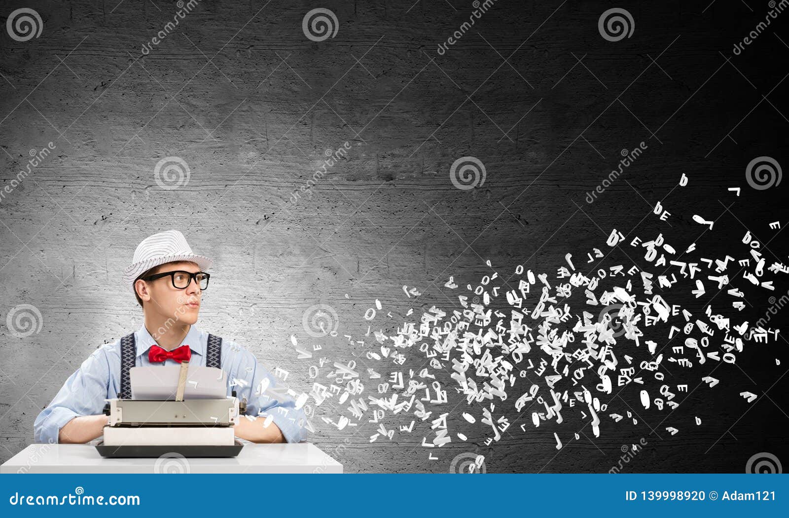 Creative Inspiration of Young Writer. Stock Photo - Image of caucasian ...