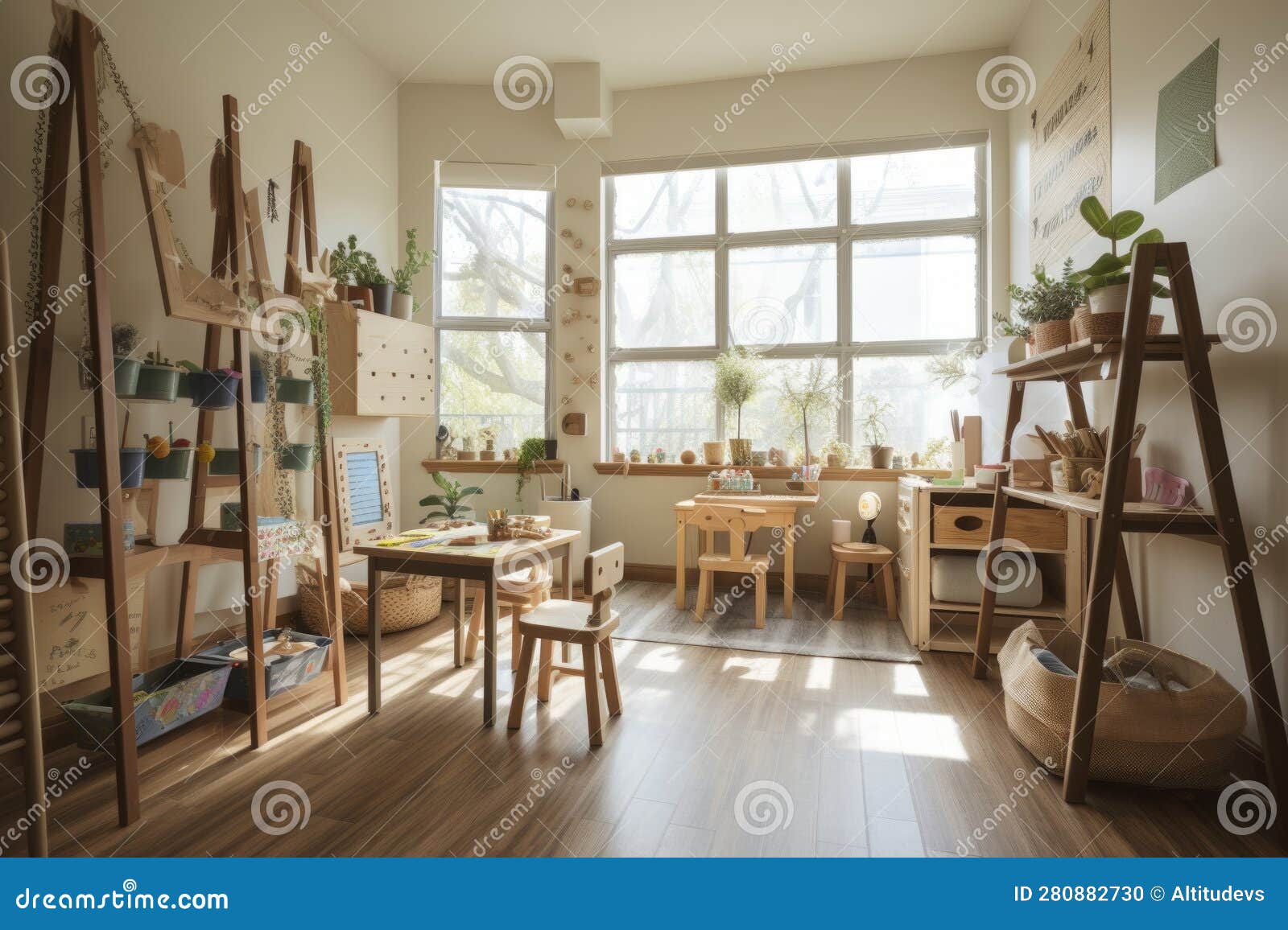Creative and Inspiring Home Learning Space with Art Projects, Books ...