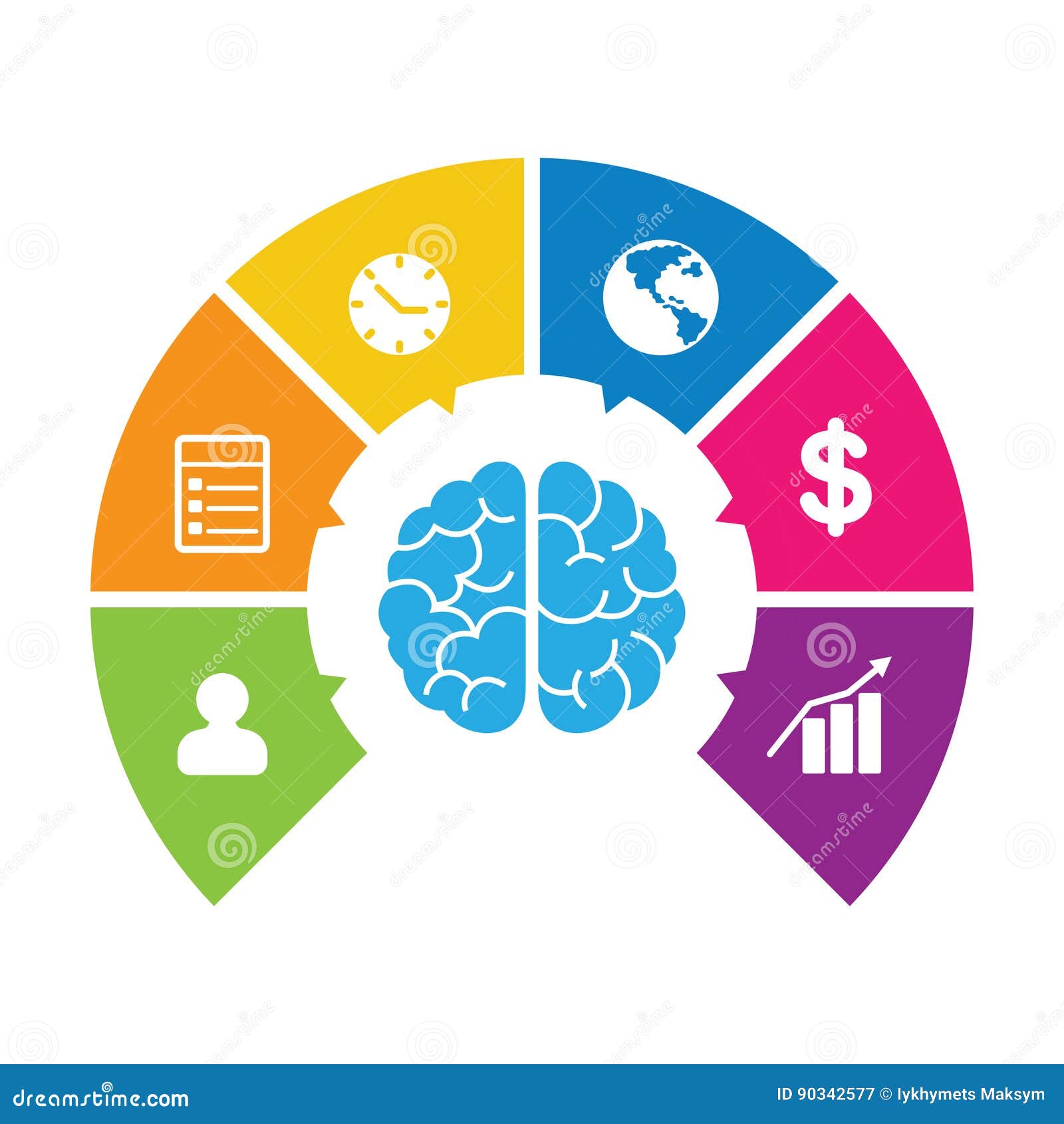 Creative and Intelligent Mind Graphic Design, Vector Illustration Stock ...