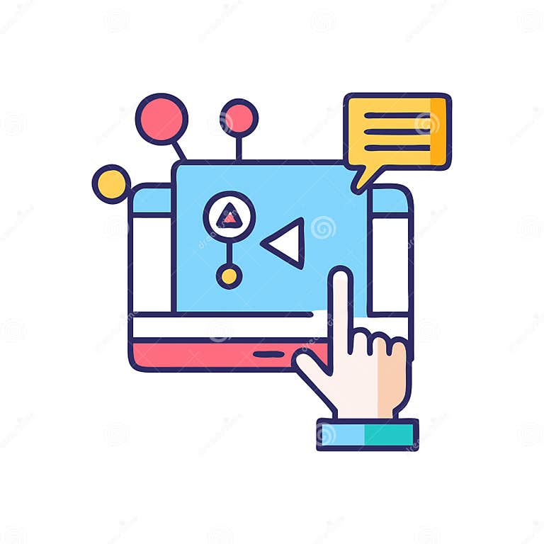 Creative Interactive Learning Design Stock Vector - Illustration of ...