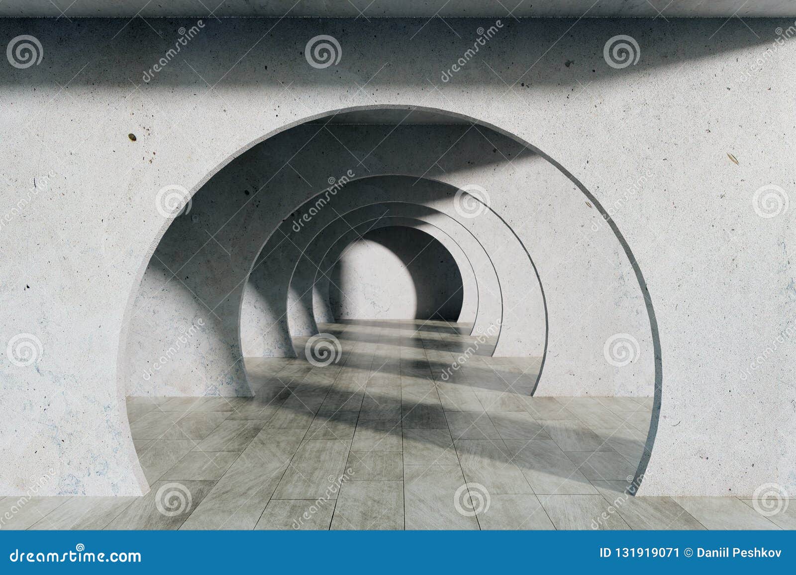 Creative Interior with Tunnel Stock Image - Image of design, hall ...