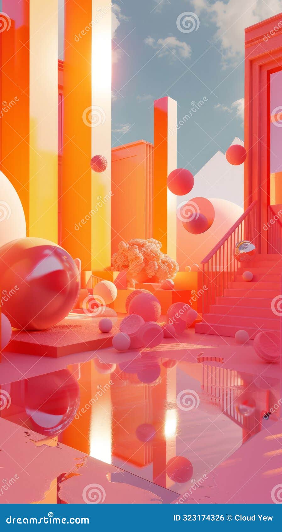 Creative Interpretation of Concepts in a Mockup Layout. Stock ...