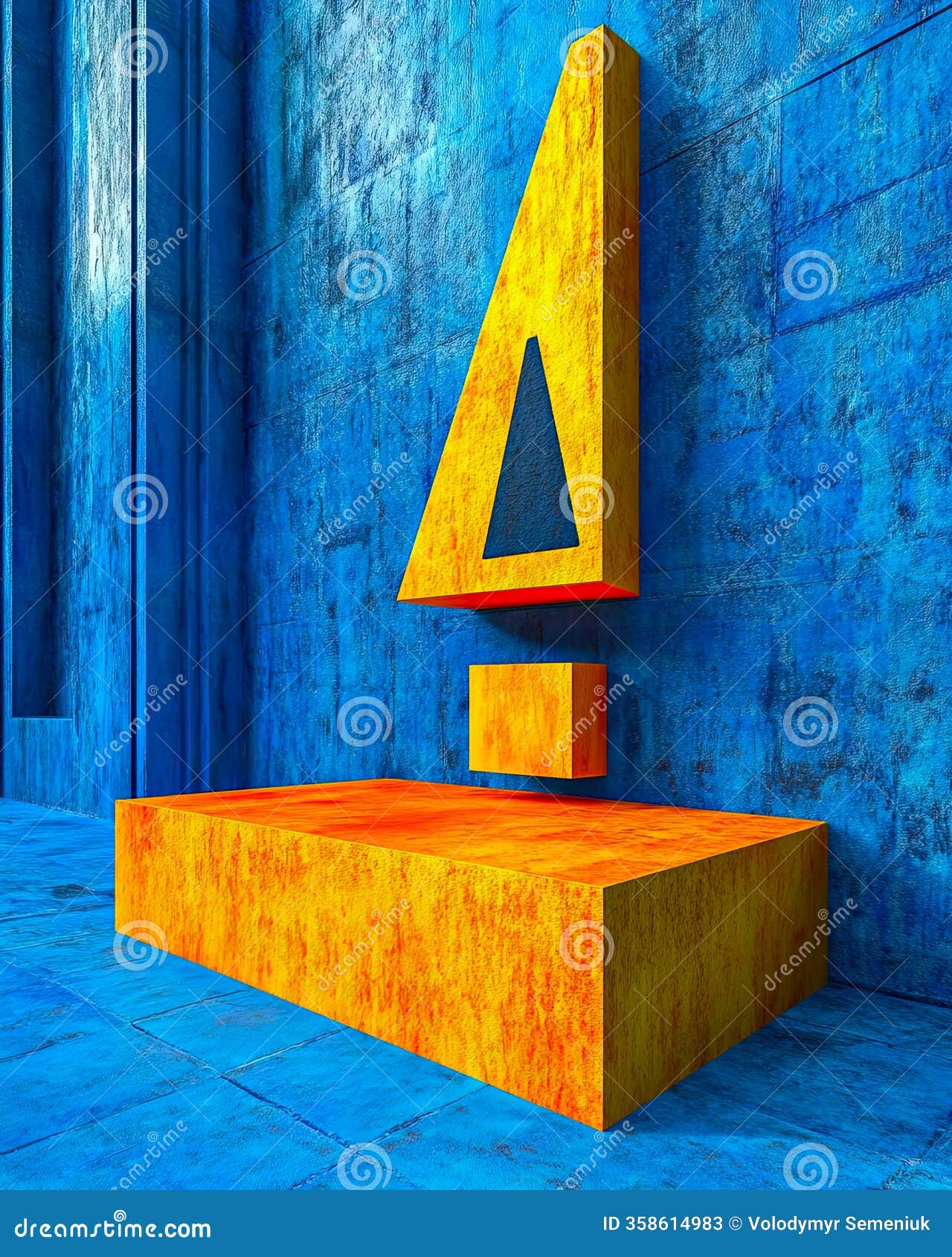 Creative Interpretation of a Warning Sign Highlighting Caution in a ...