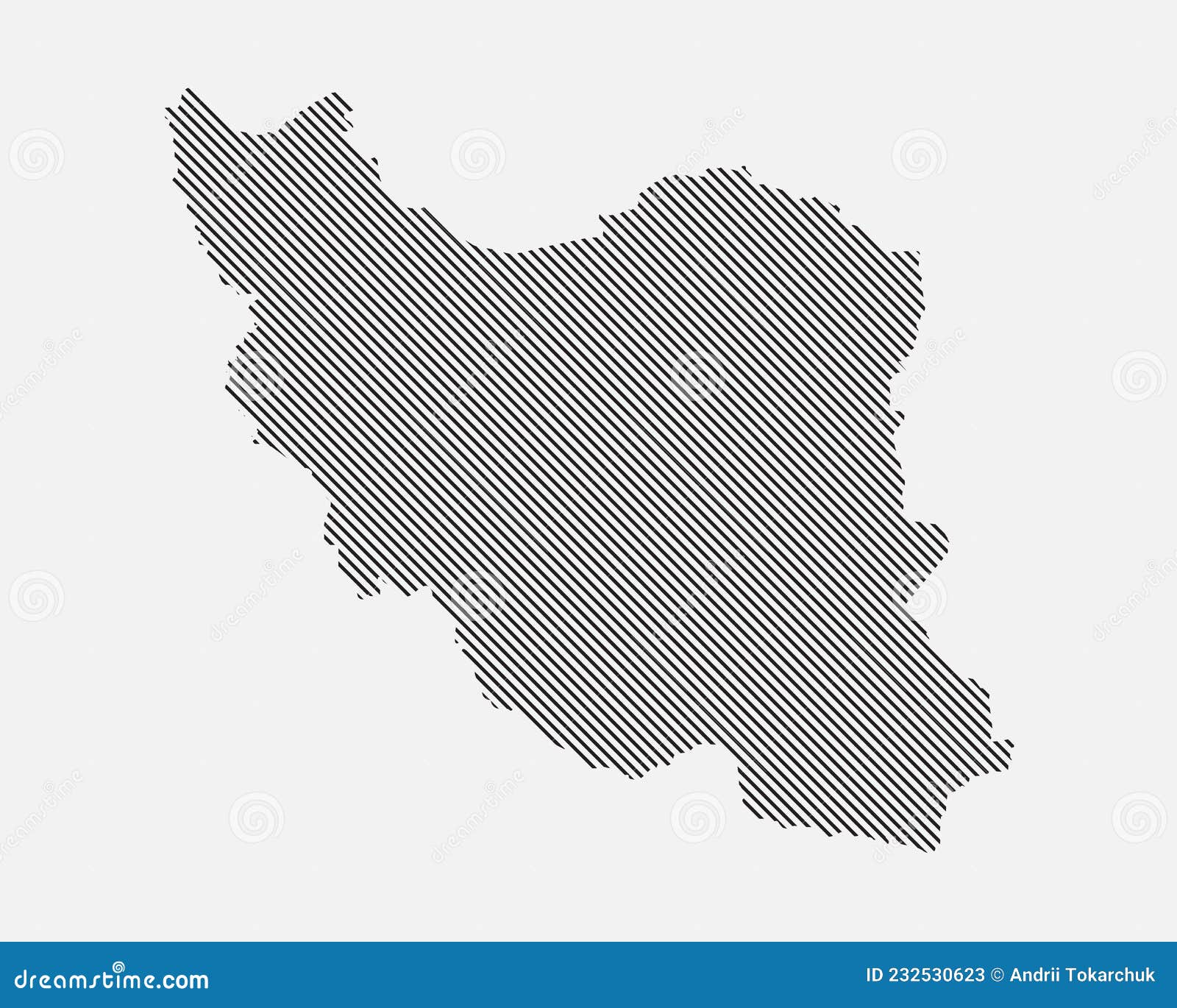 Iran Outline Map Country Shape State Symbol National Borders Vector ...