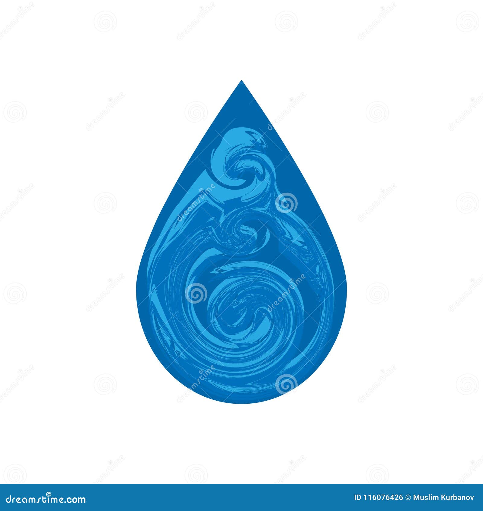 Creative Isolated Watercolor Water Drop. Vector EPS 10 Stock Vector ...