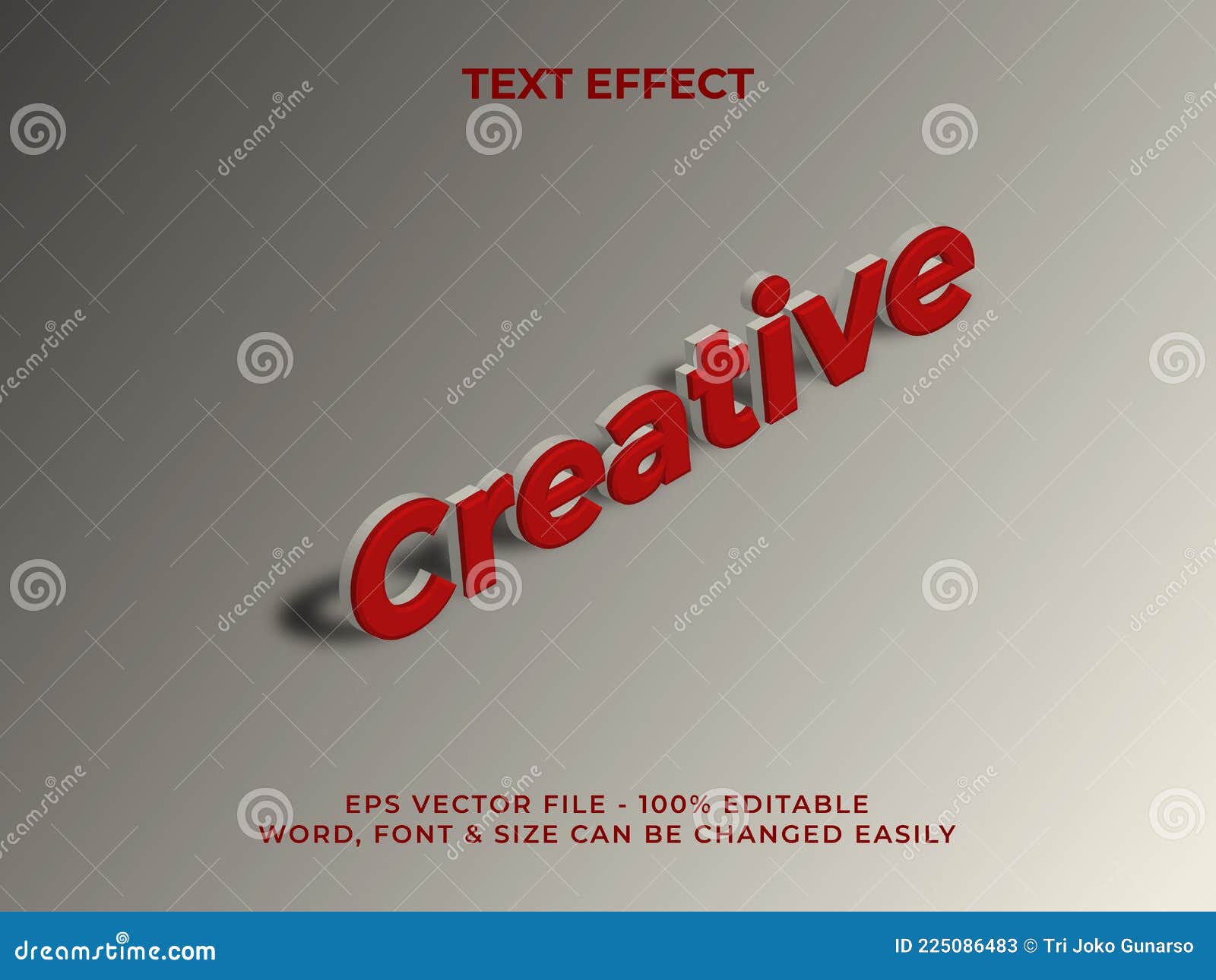 Creative Isometric Text Effect Style. Editable Font and Word. Right ...