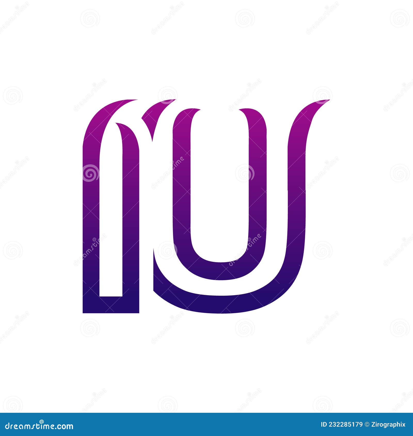 Creative IU Logo Icon Design Stock Vector - Illustration of icon ...
