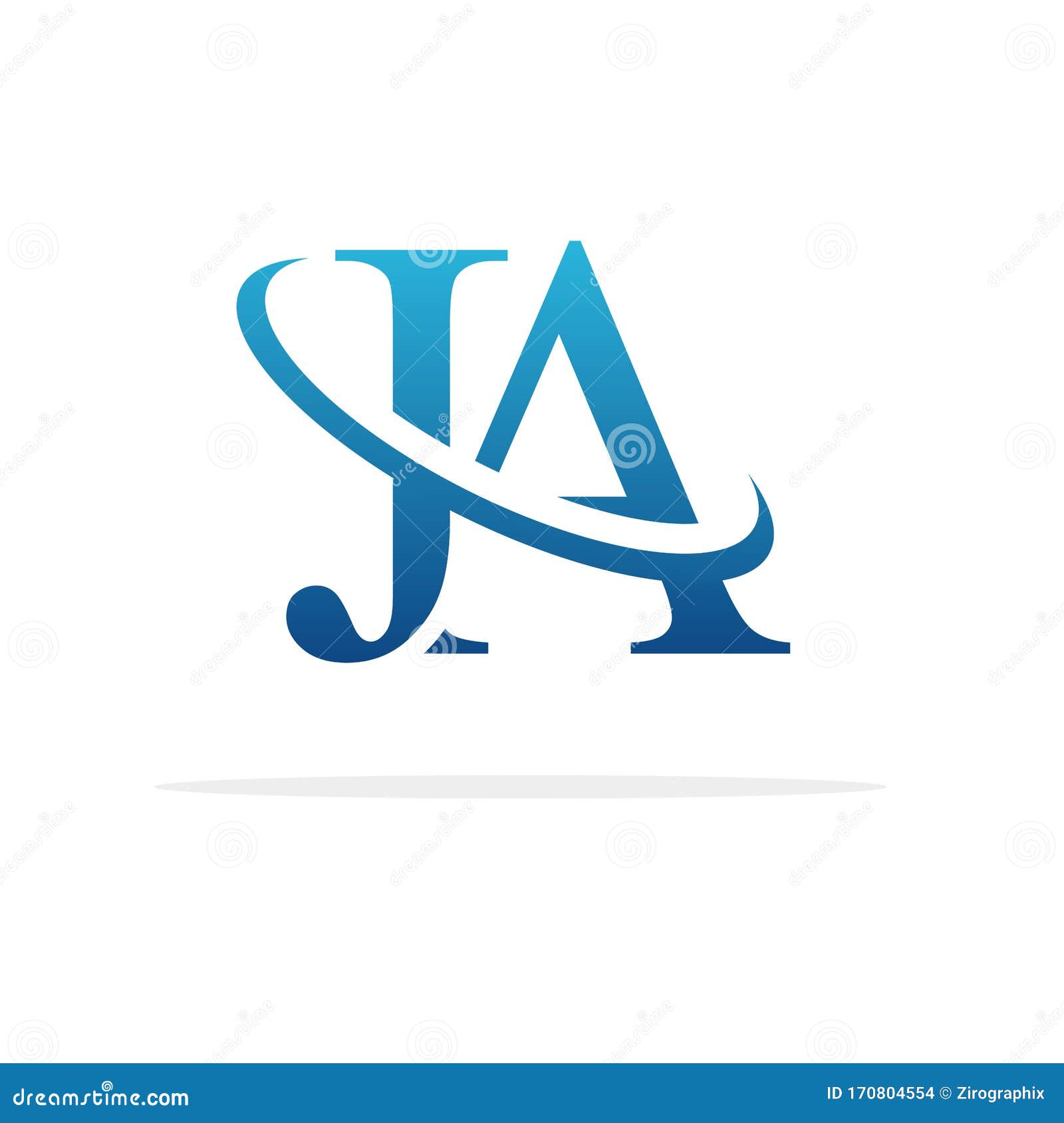 Creative JA Logo Icon Design Stock Vector - Illustration of clean ...