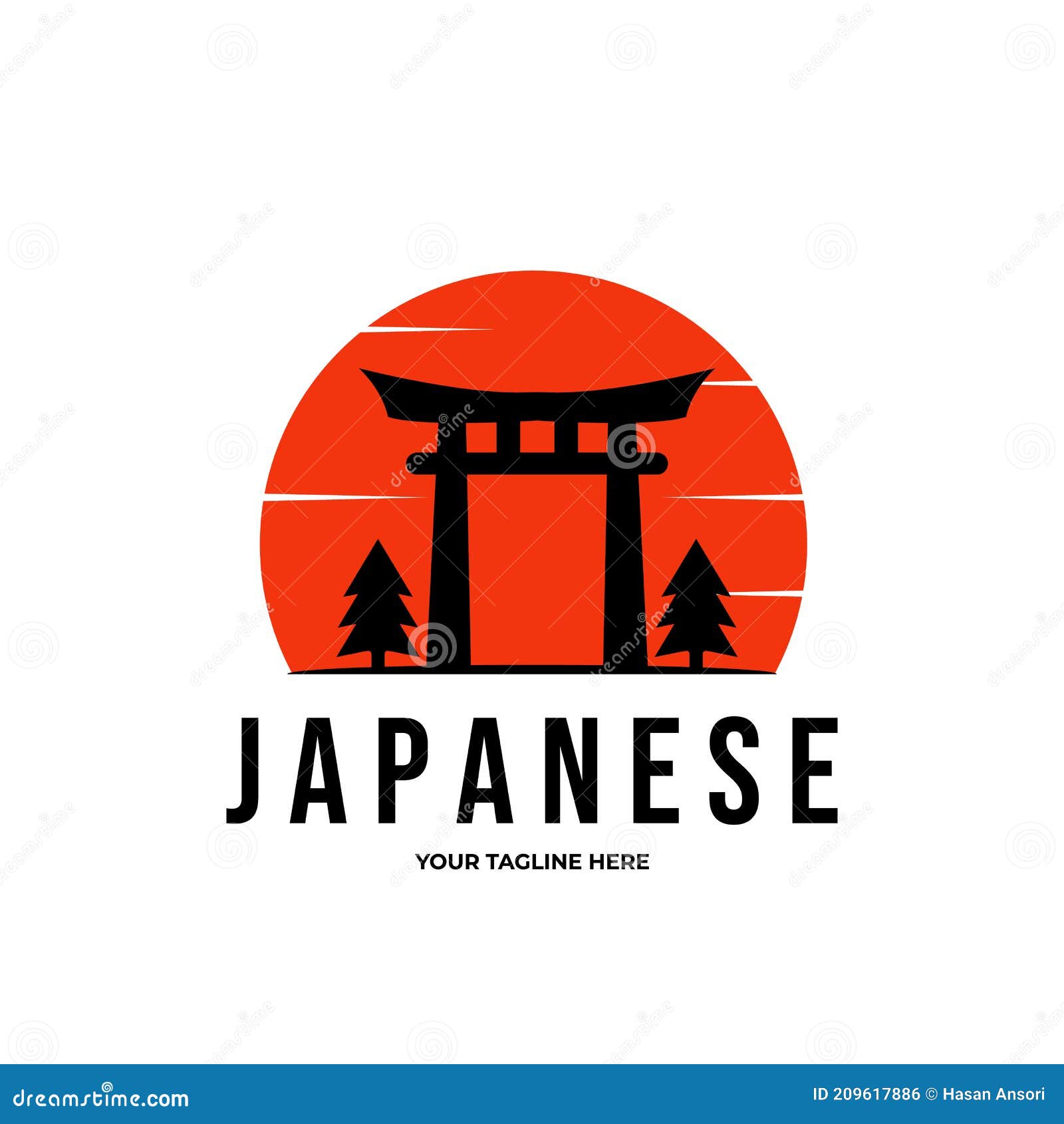 Creative Japanese Illustration Logo Vector Illustration Design Stock ...