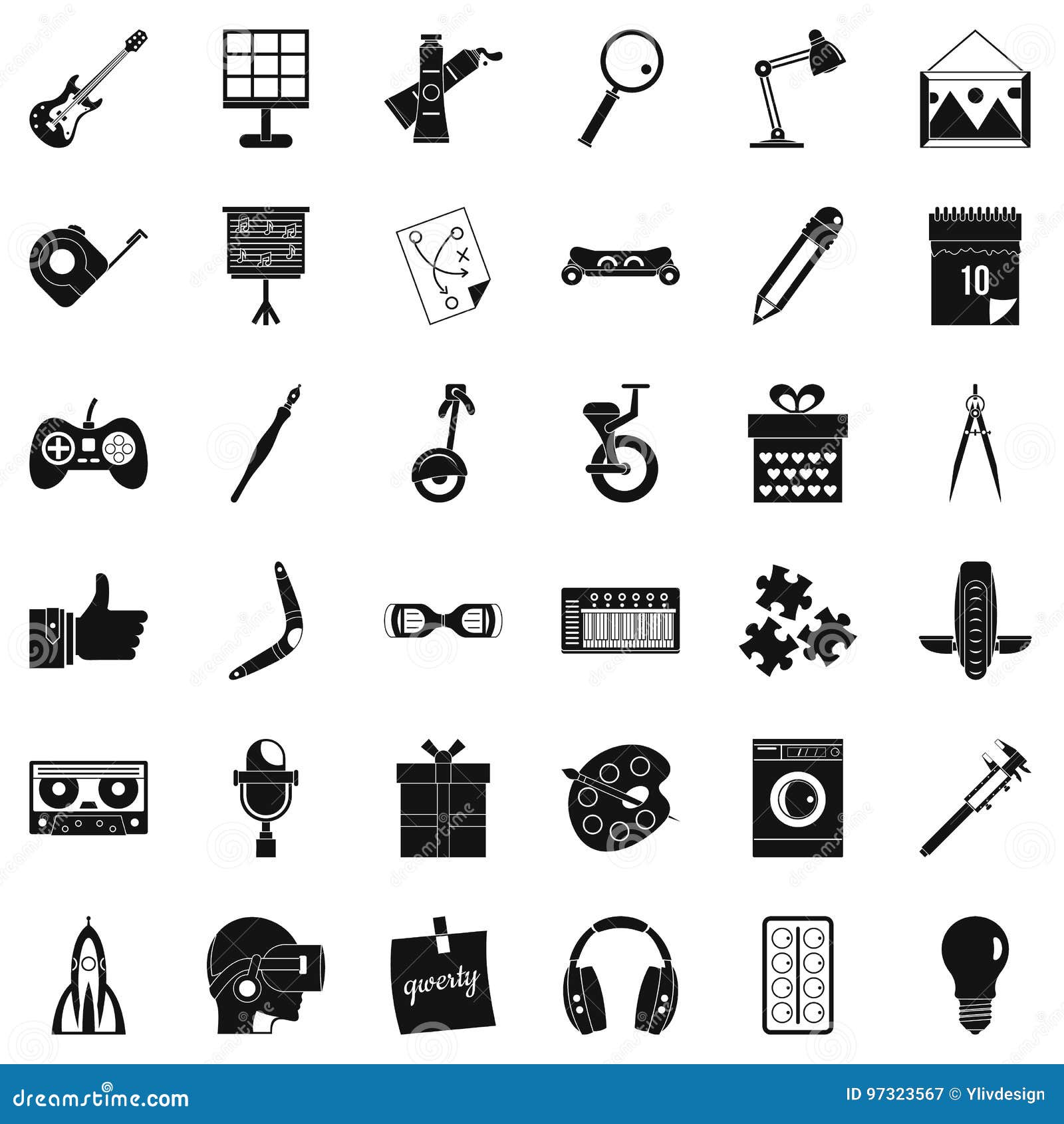 Creative Job Icons Set, Simple Style Stock Vector - Illustration of ...