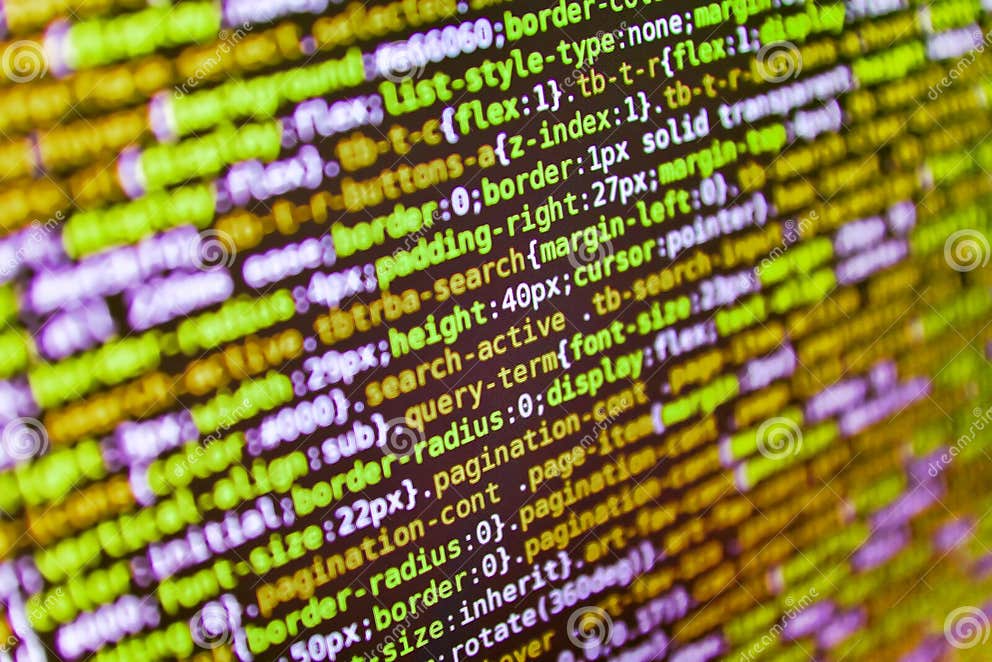 Creative Js HTML5 Closeup Set on Background. HTML5 in Editor for ...