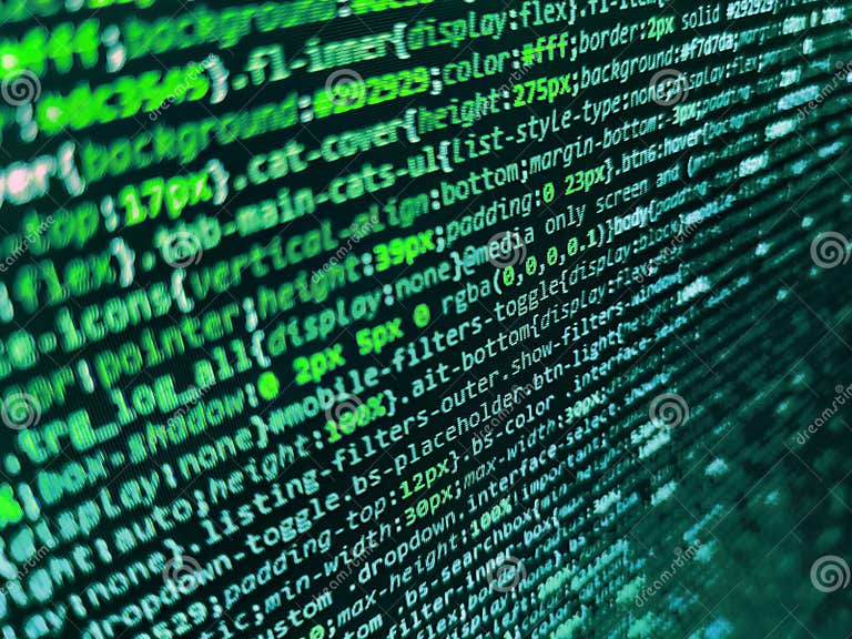 Creative Js Html5 Closeup Set On Background Laptop Screen Show Abstract Computer Programming