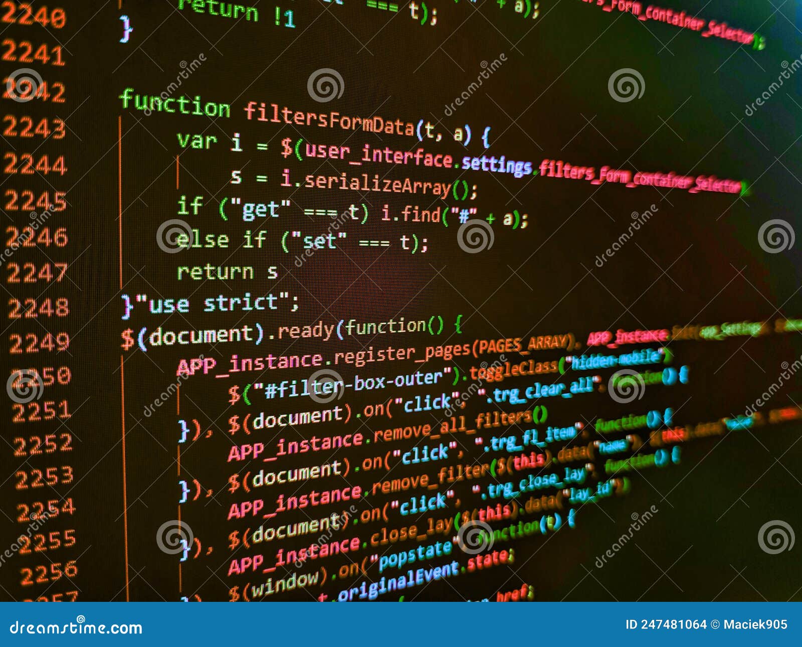 Programming Monitor Background Programmer Typing New Lines Html Code Css3 Code Colorful