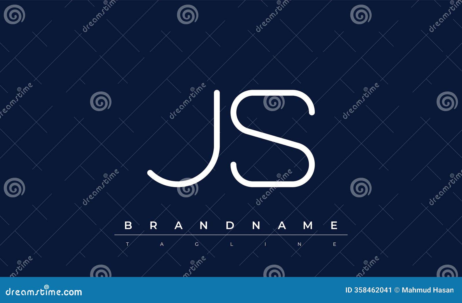 Creative JS Letter Initial Logo Vector Image Stock Vector ...