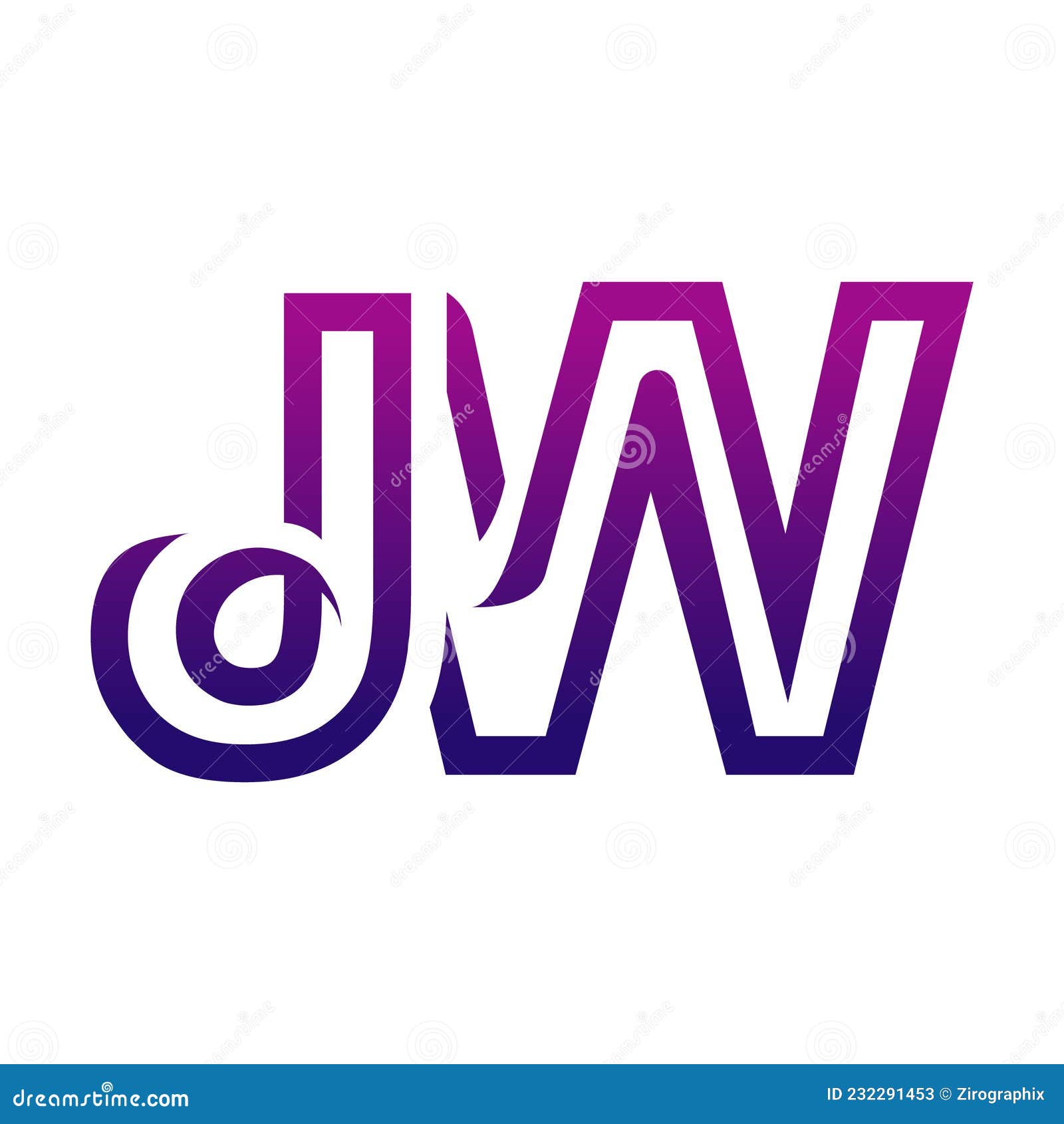 Creative JW Logo Icon Design Stock Vector - Illustration of abstract ...