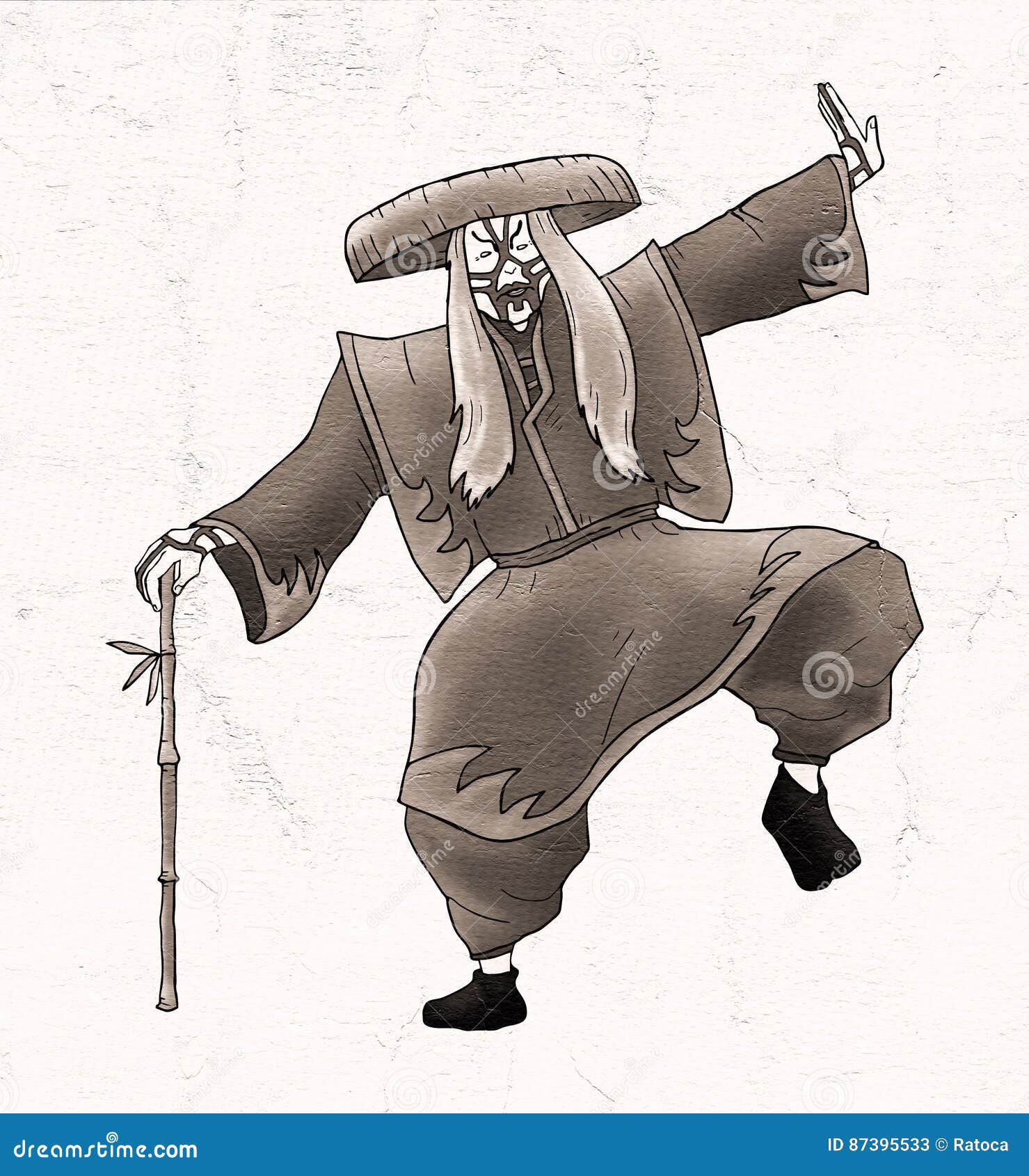 Kabuki Character Illustration | CartoonDealer.com #87766791
